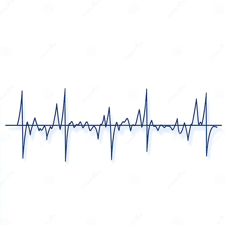 Abstract Blue Line Chart on White Background Stock Photo - Image of ...