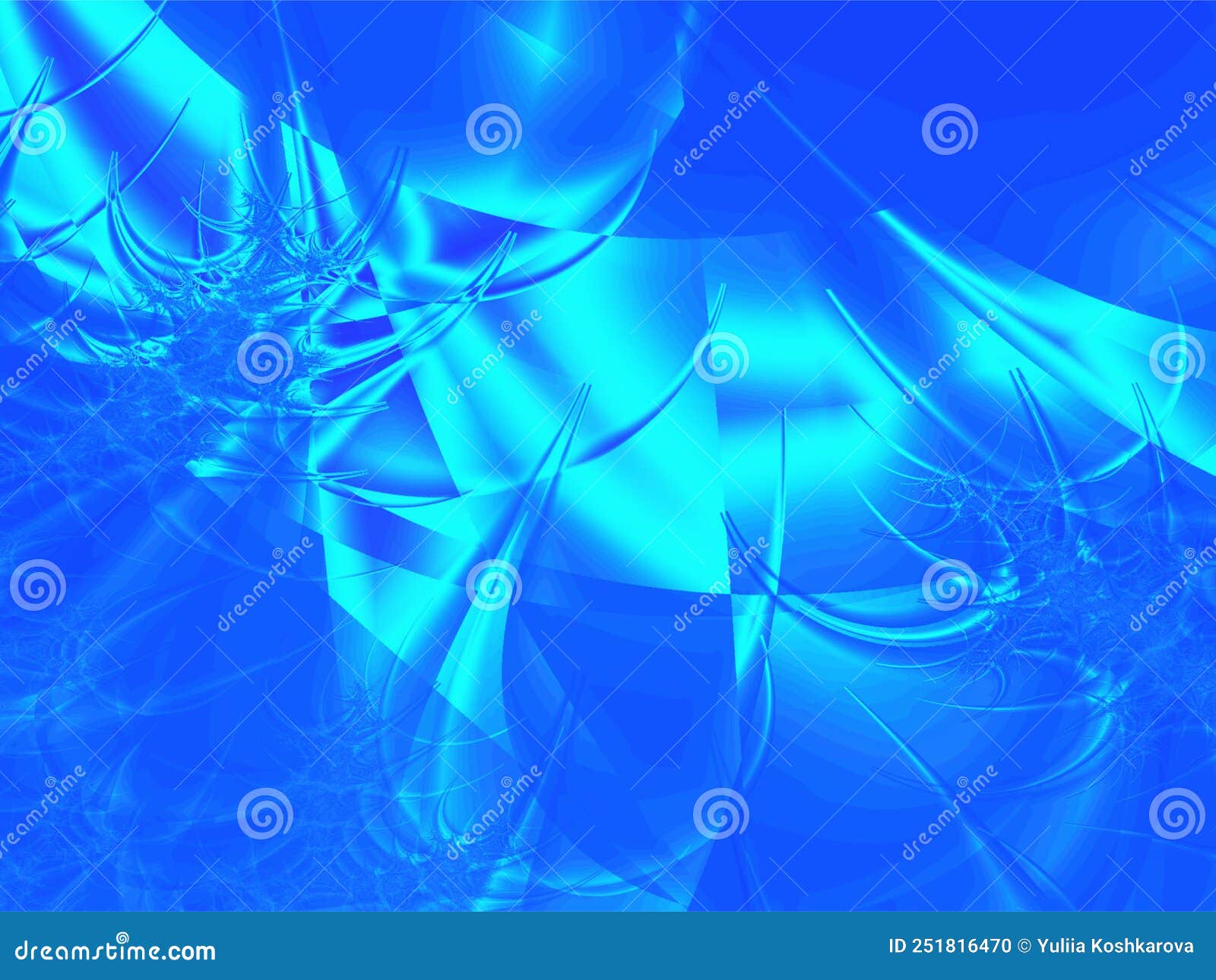 Abstract Blue Line Drawing, Color Graphics, Background Stock Vector ...