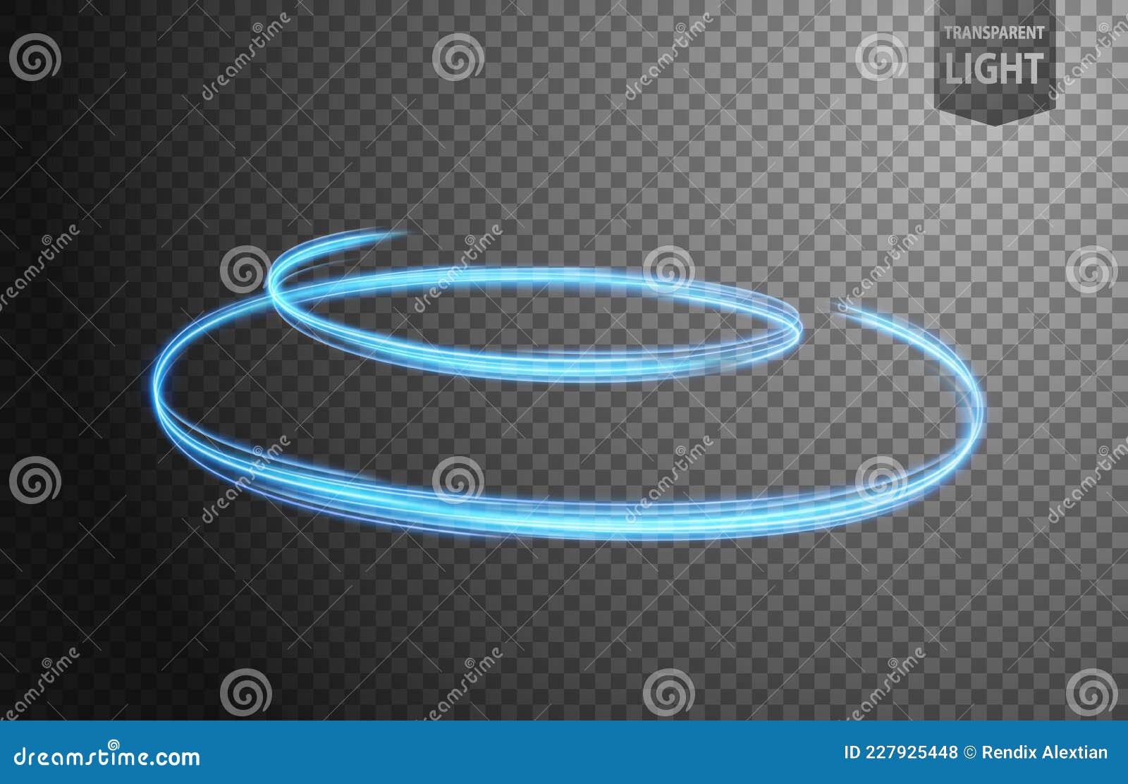 Abstract Blue Line of Light with a Transparent Background, Isolated and ...