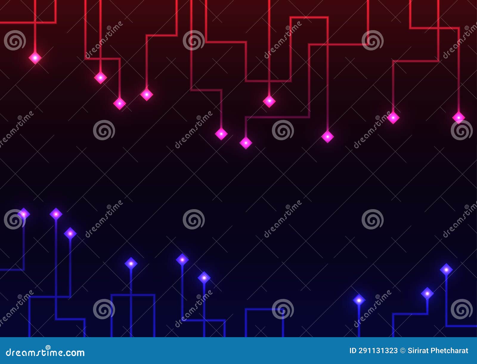 Abstract Blue Line Tech Pattern Red Chip Decoration Presentation ...