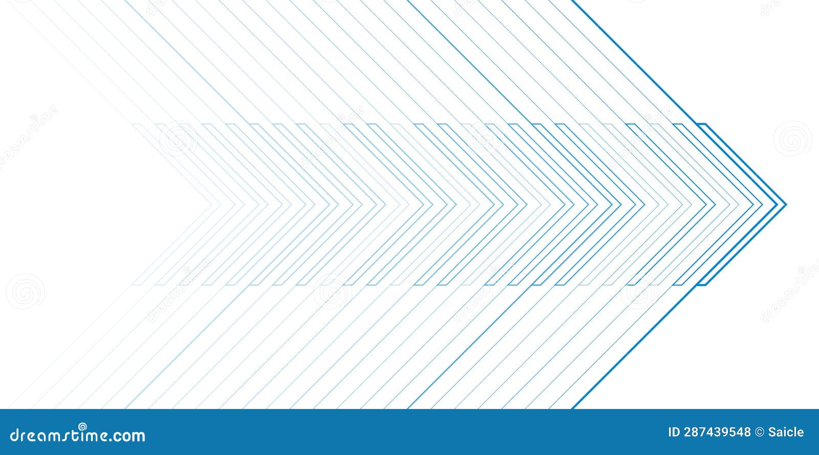 Abstract Blue Linear Arrows Geometric Tech Background Stock Vector ...