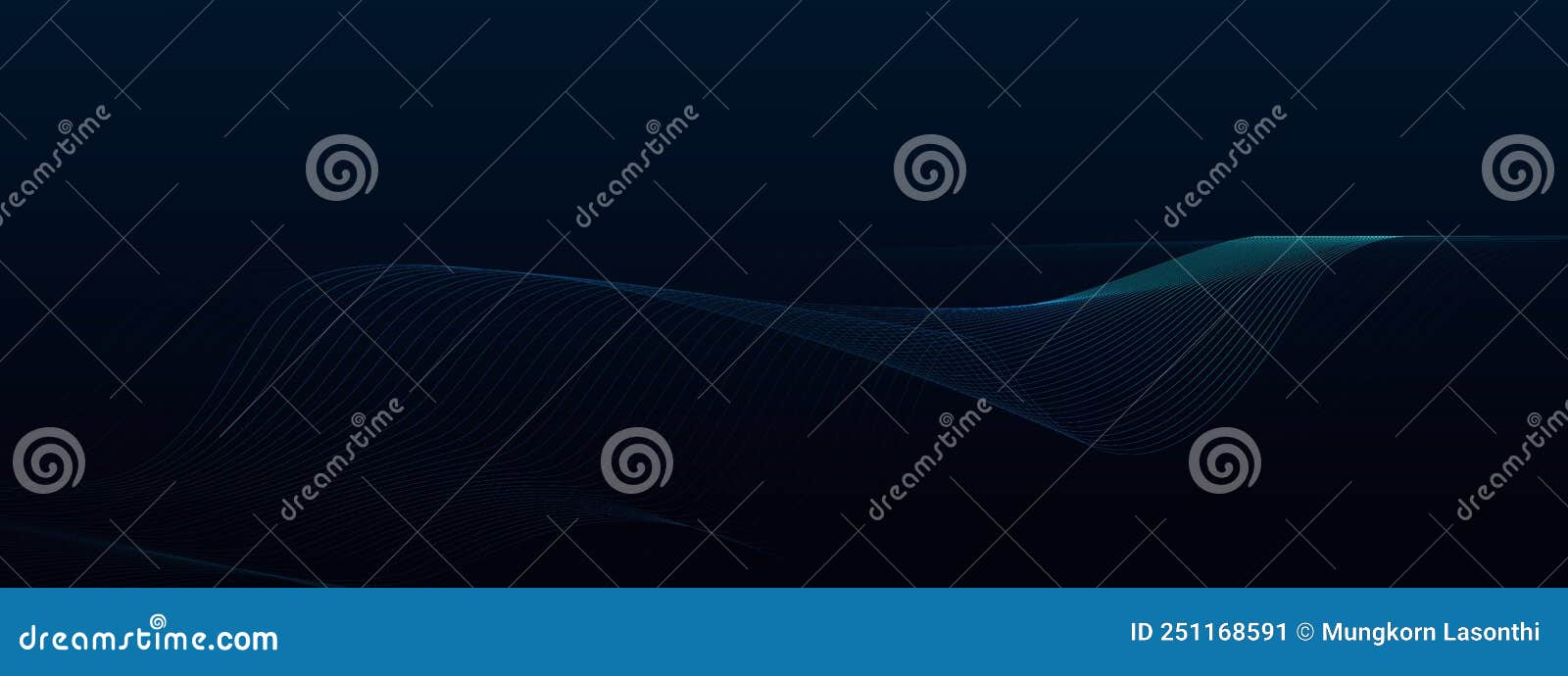 Abstract Blue Lines Connection Wave with Futuristic Technology Digital ...