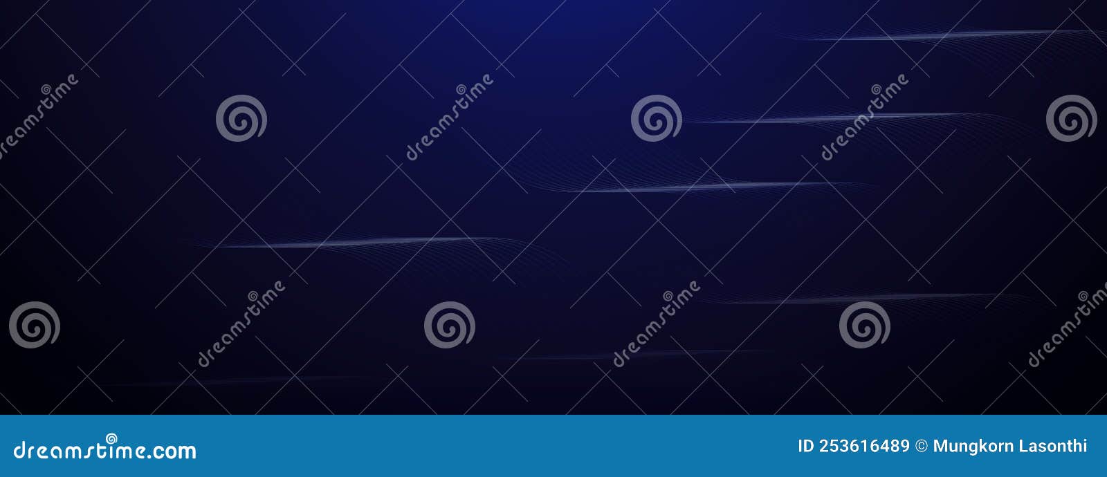 Abstract Blue Lines Connection Wave with Futuristic Technology Digital ...