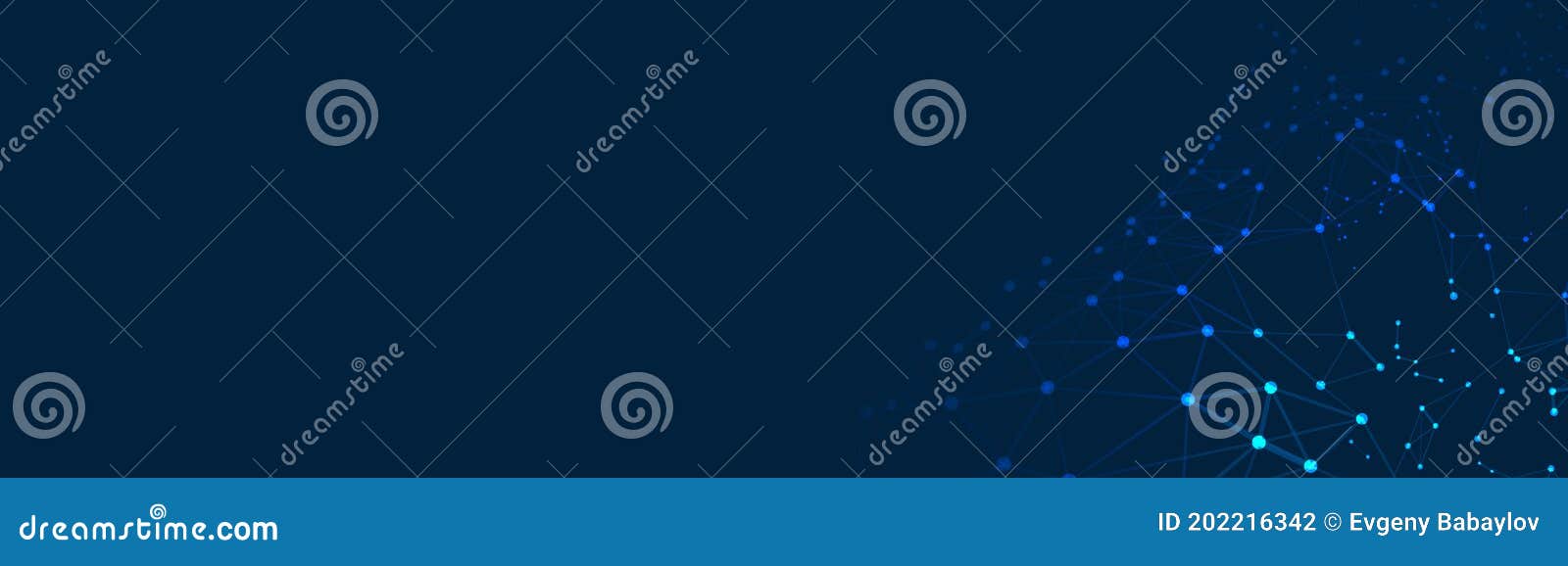 Abstract Blue Lines and Dots Background - Vector Stock Illustration ...