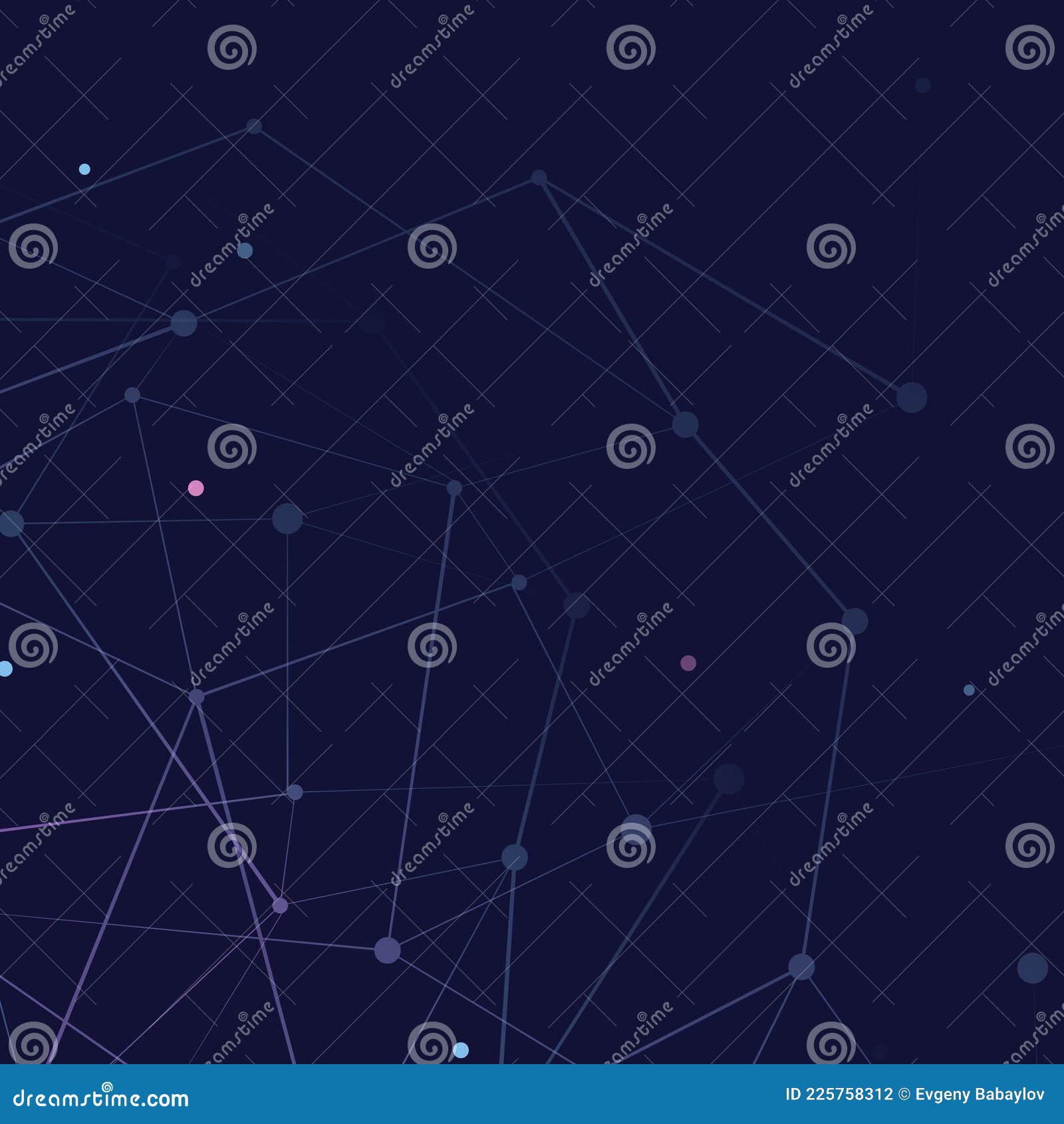 Abstract Blue Lines and Dots Background - Vector Stock Vector ...