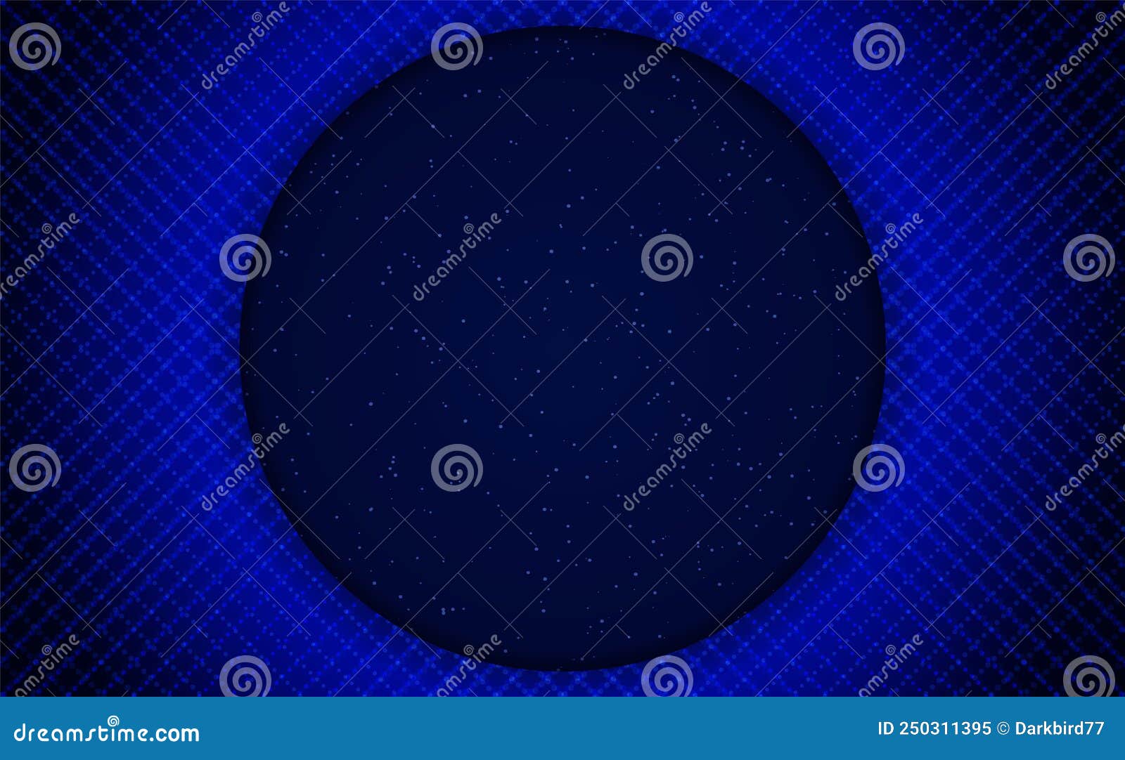 Abstract Blue Lines Dots Vector Background with Round Banner Stock ...