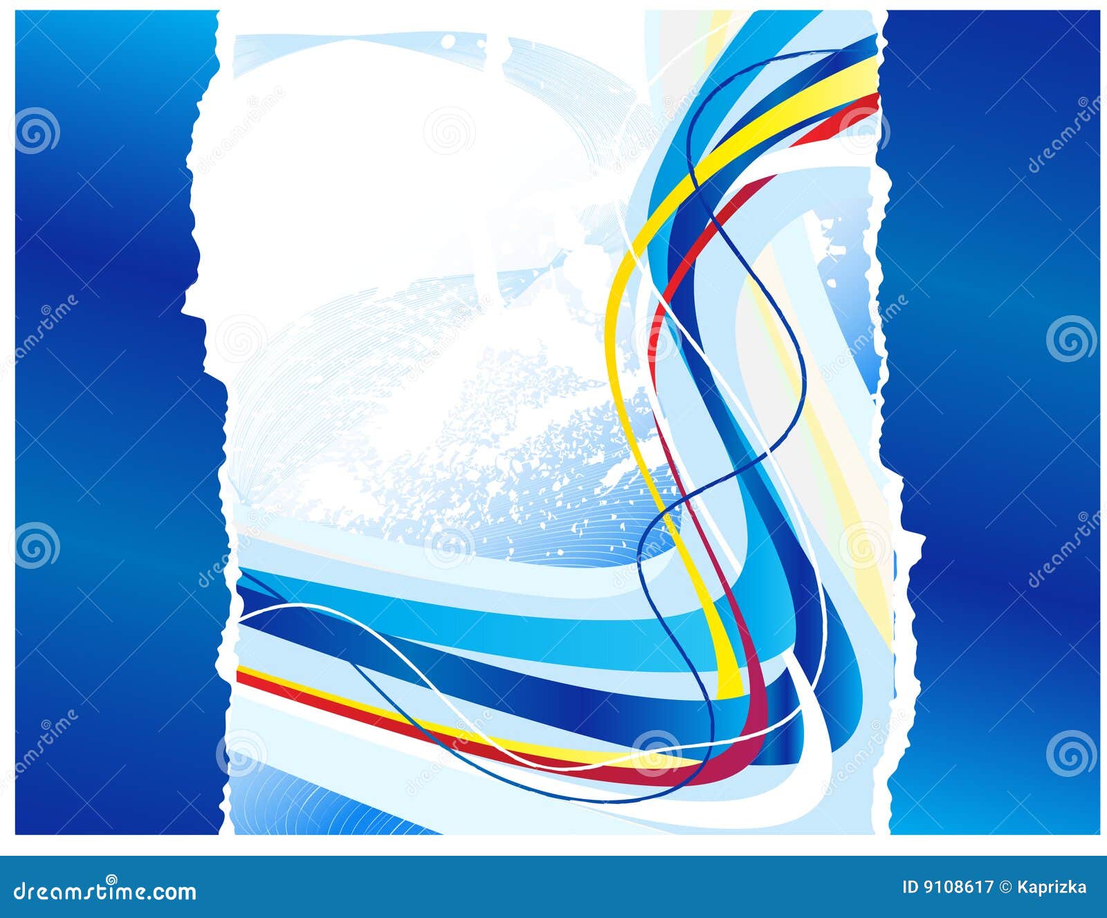 Abstract Blue Lines Template Stock Vector - Illustration of expression ...