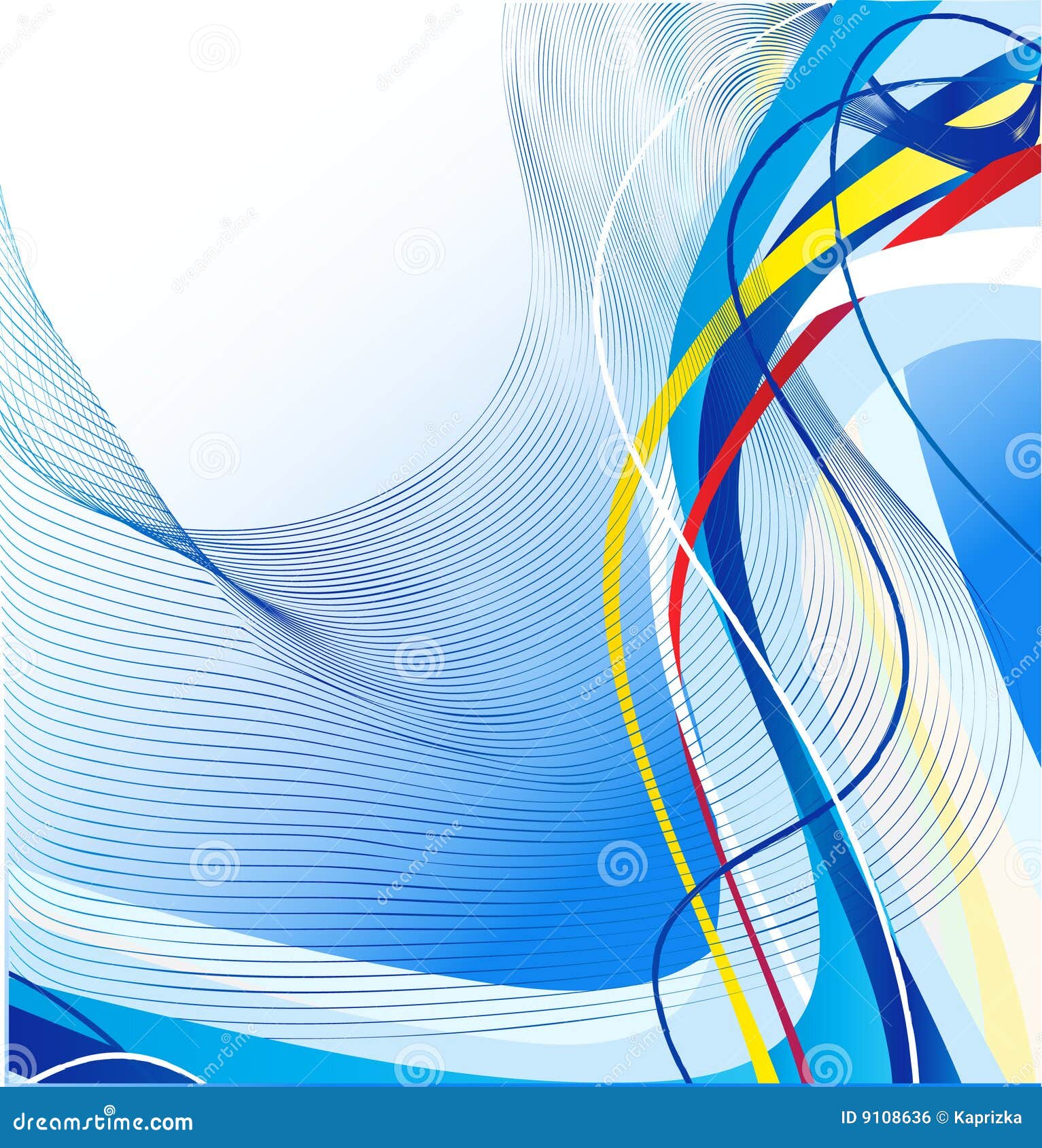 Abstract Blue Lines Template Stock Vector - Illustration of curve ...
