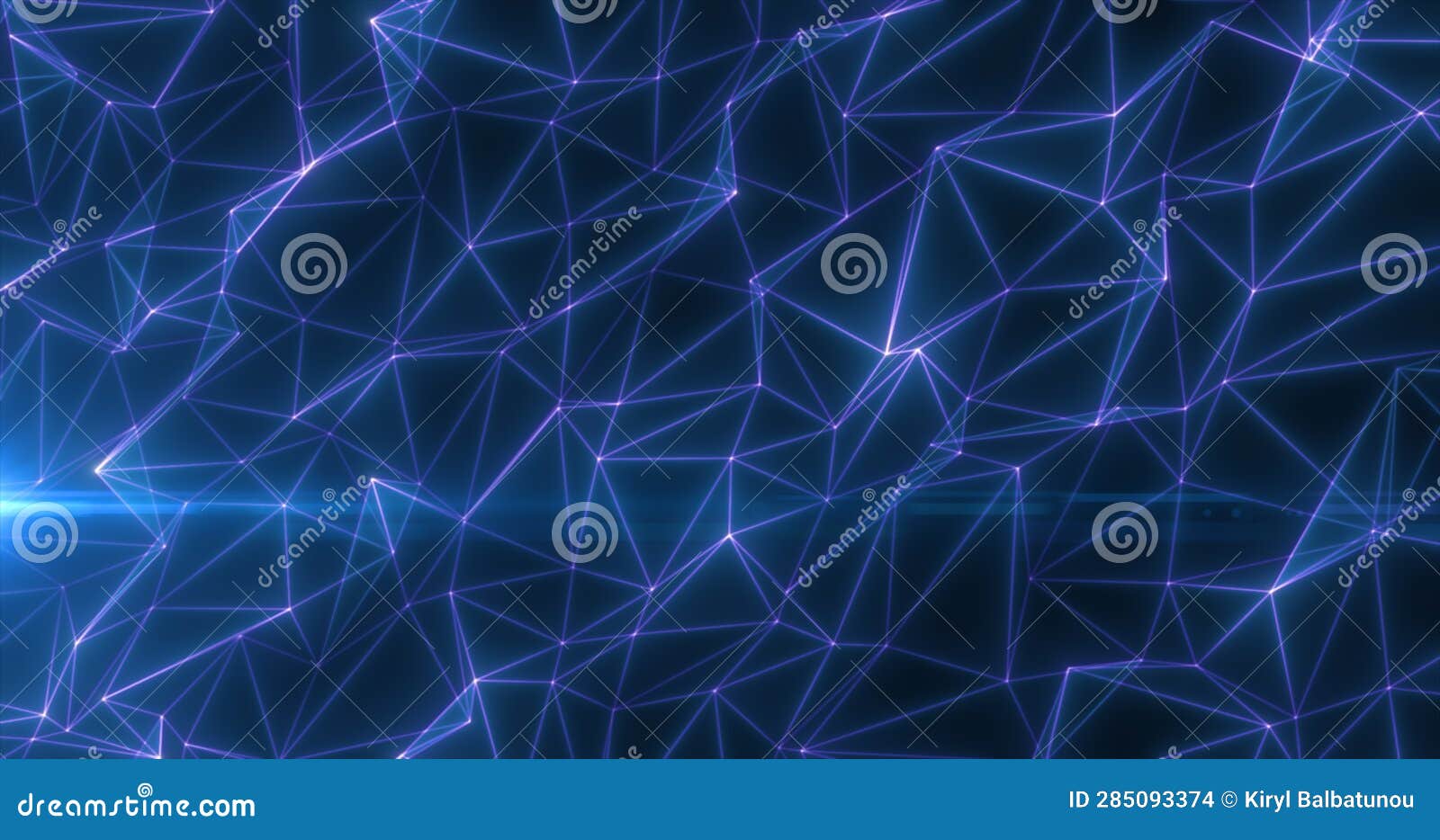 Abstract Blue Lines and Triangles Glowing High Tech Digital Energy ...