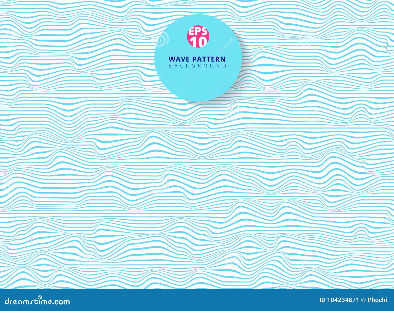 Abstract Blue Lines Wave, Wavy Stripes Pattern, Rough Surface Stock ...