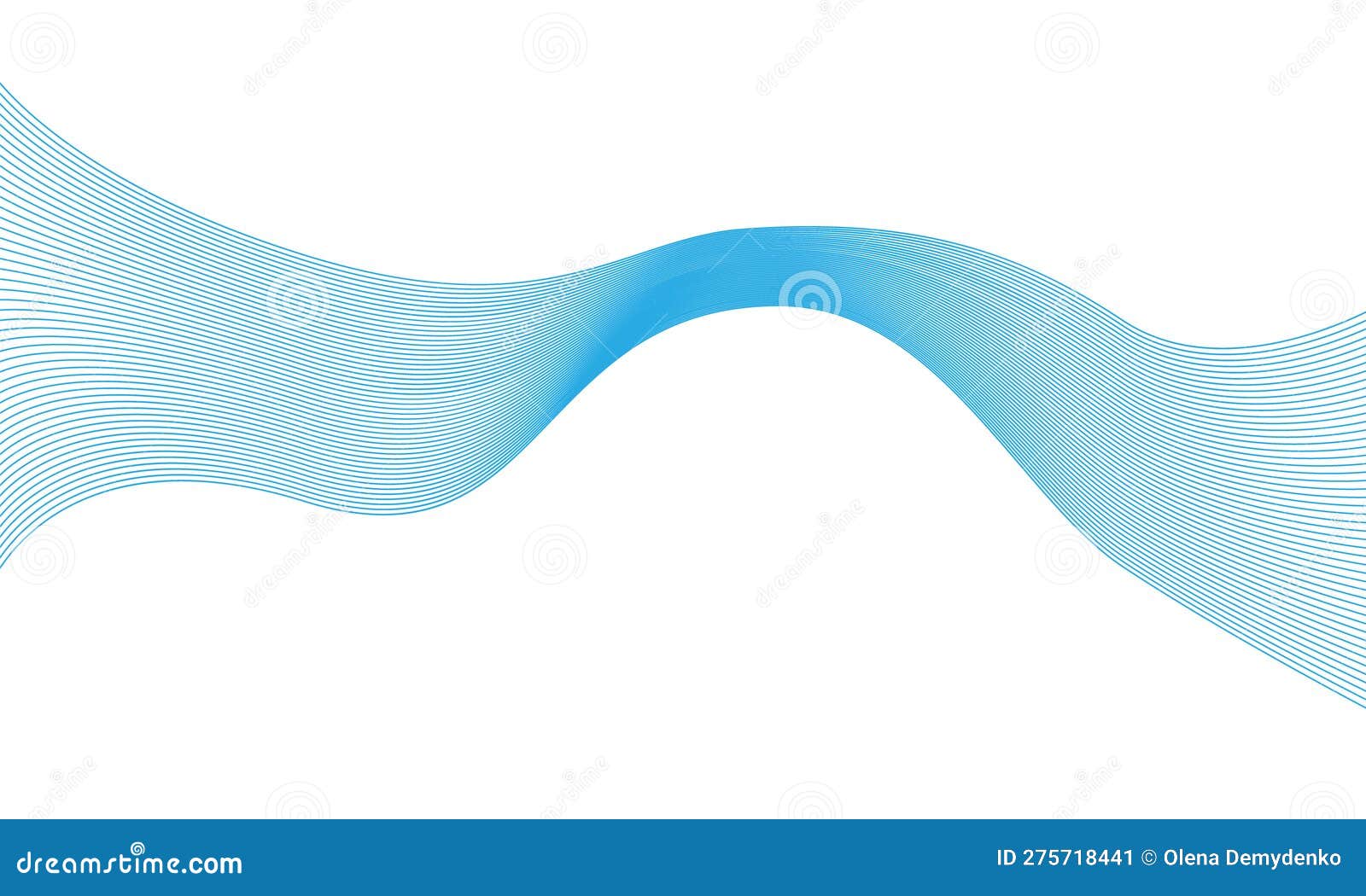 Abstract Blue Lines on a White Background. Line Art. Vector ...