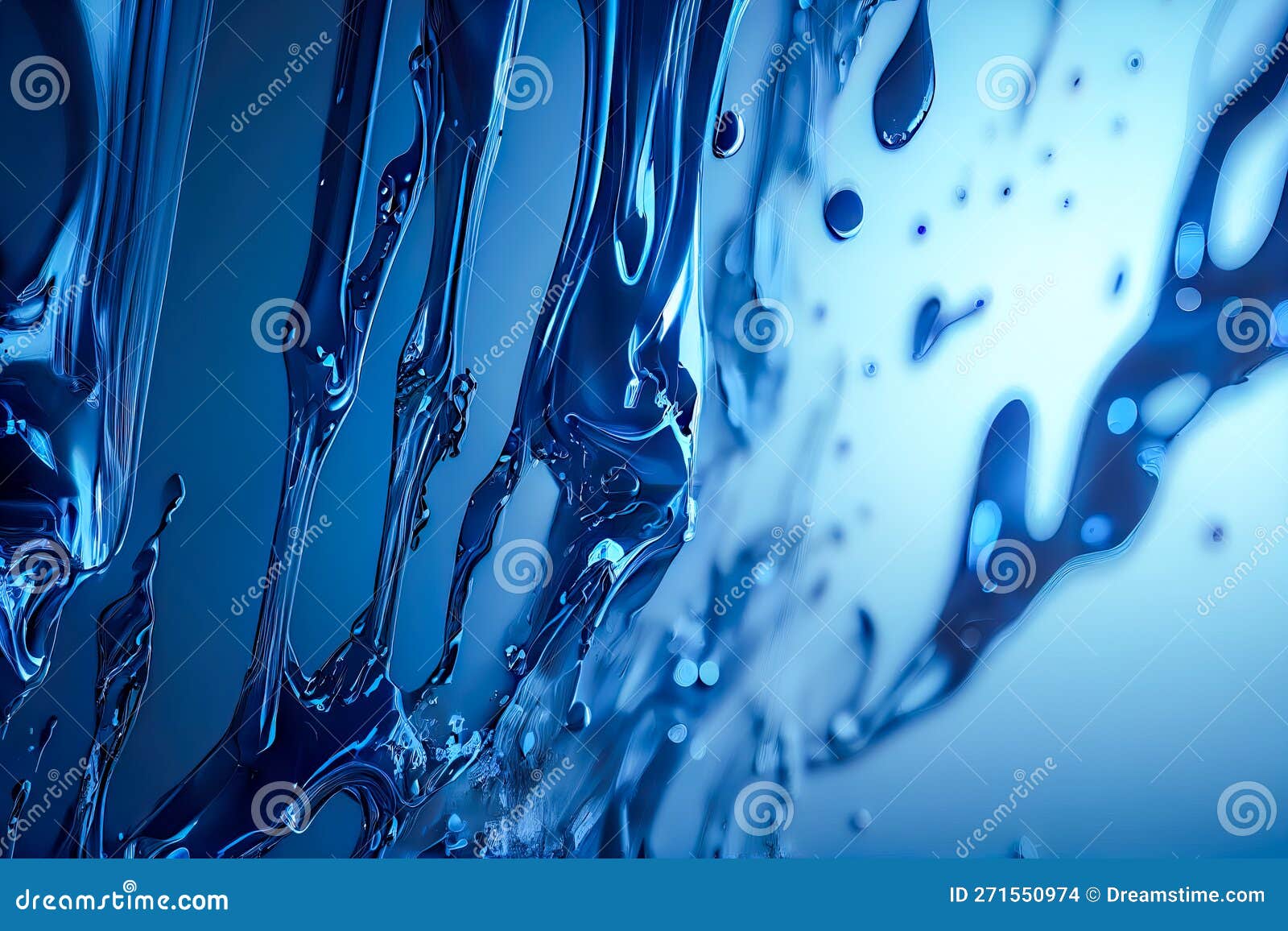 Abstract Blue Liquid. Generative AI Stock Illustration - Illustration ...