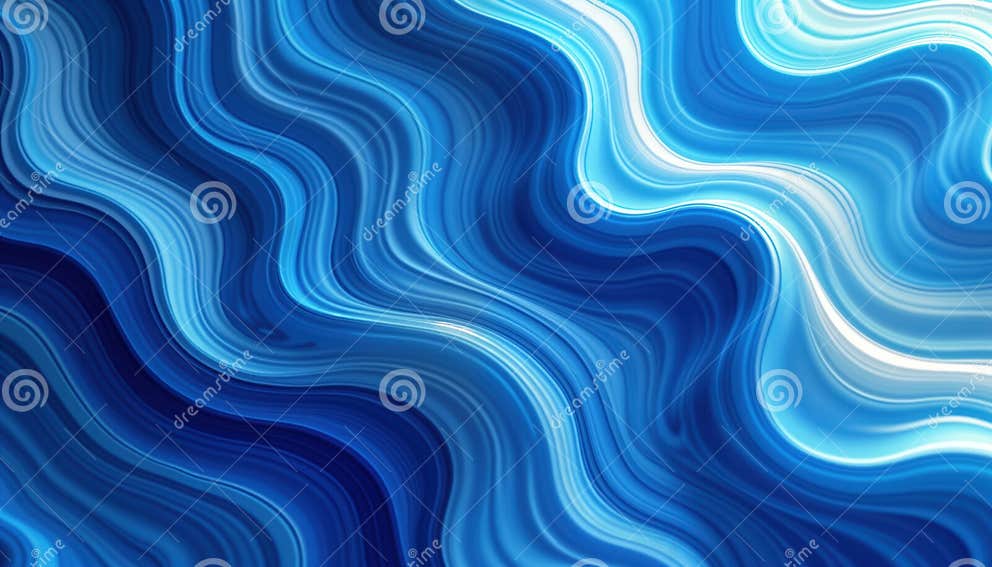 Abstract Blue Liquid Pattern Flows, Swirls. Liquid Pattern Design ...