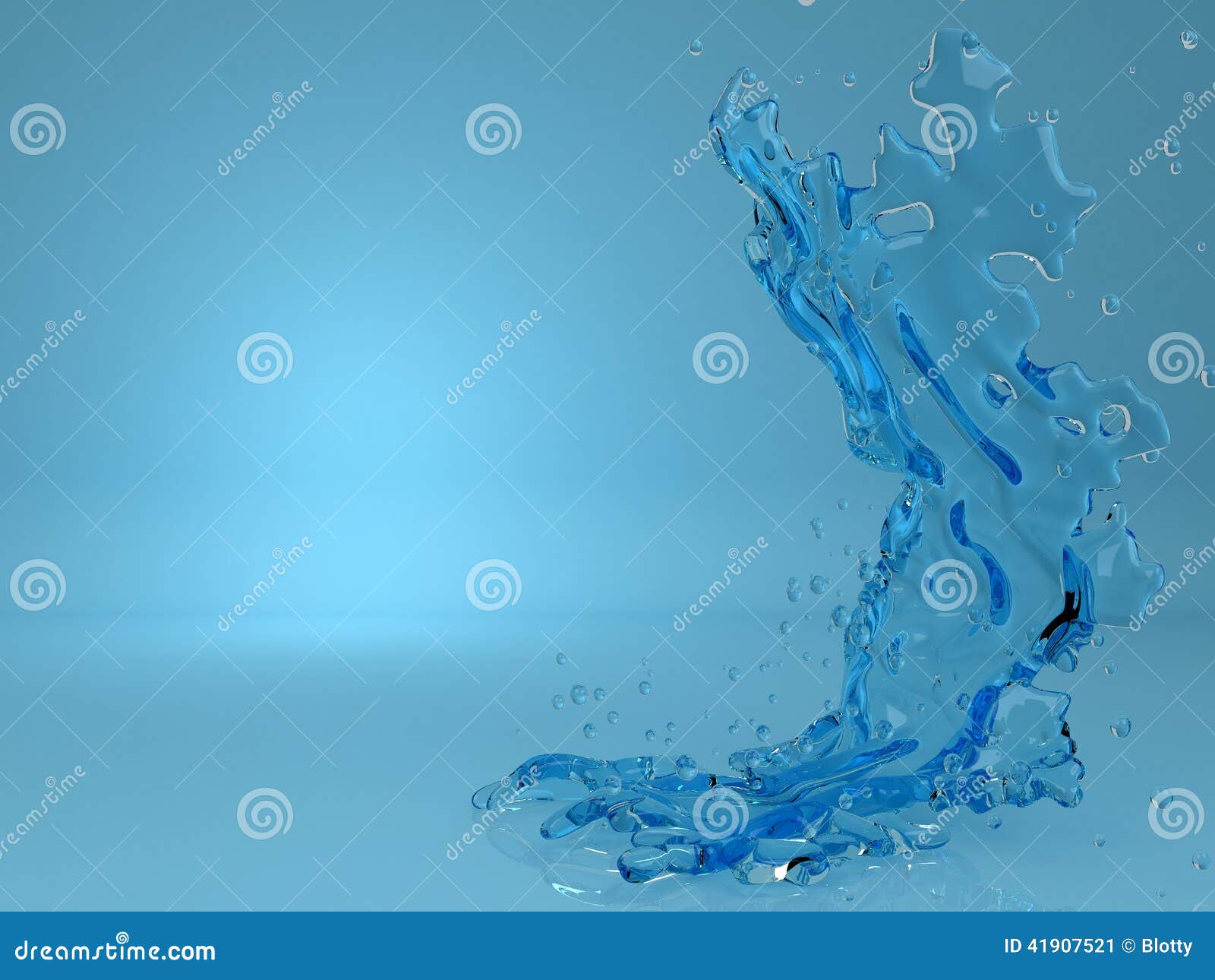 Abstract Blue Liquid Splash Stock Illustration - Illustration of ...