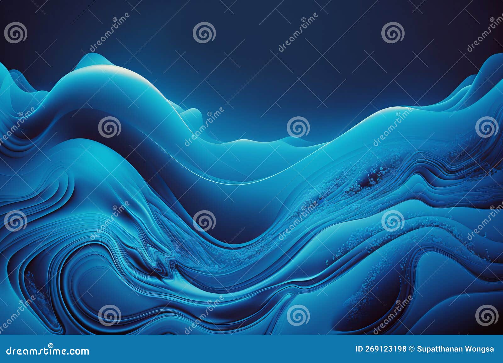Blue Abstract Liquid Wave Background Stock Illustration - Illustration ...