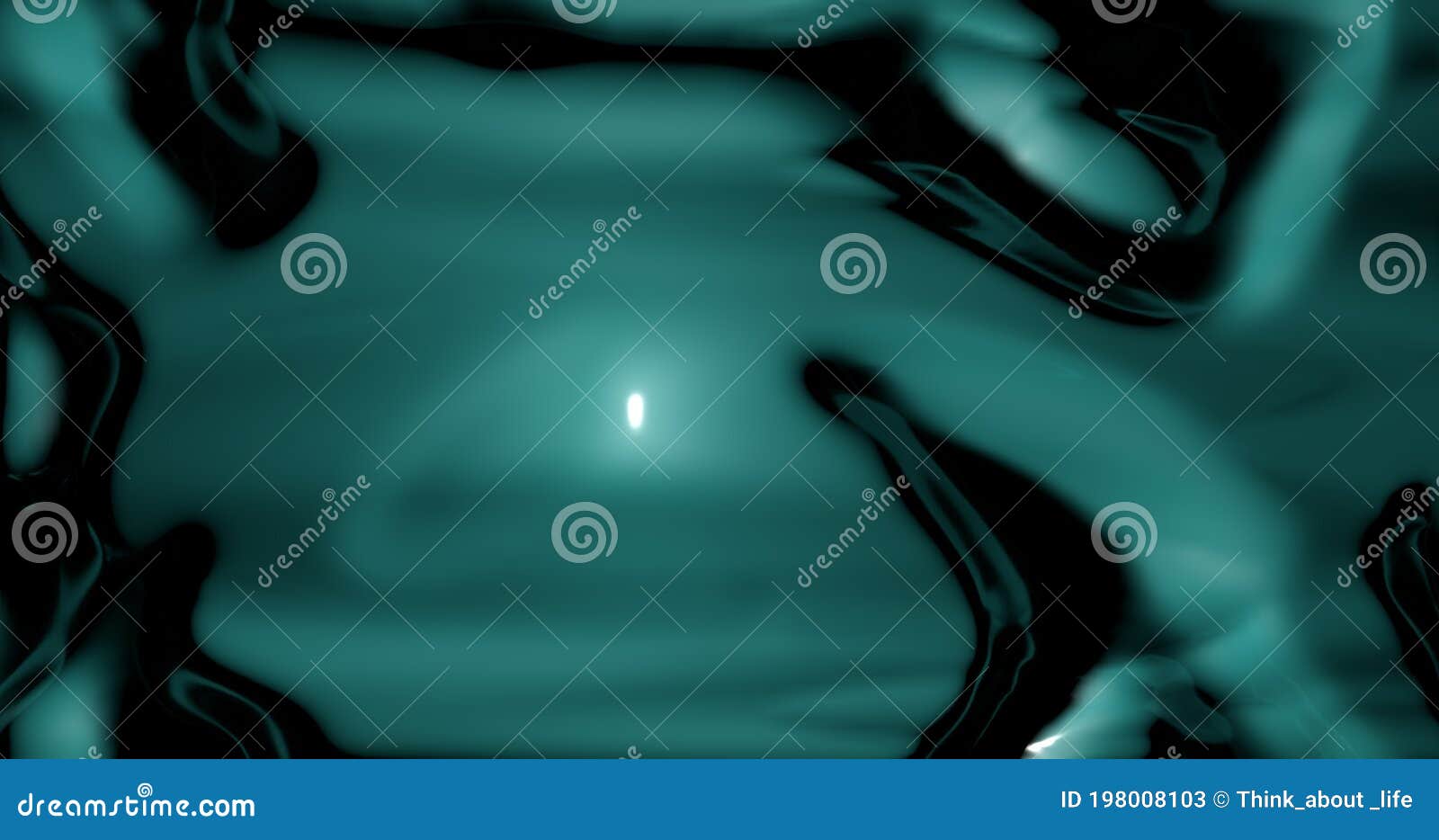 Abstract Blue Liquid Waving. Realistic 3d Rendered Animated Wave ...