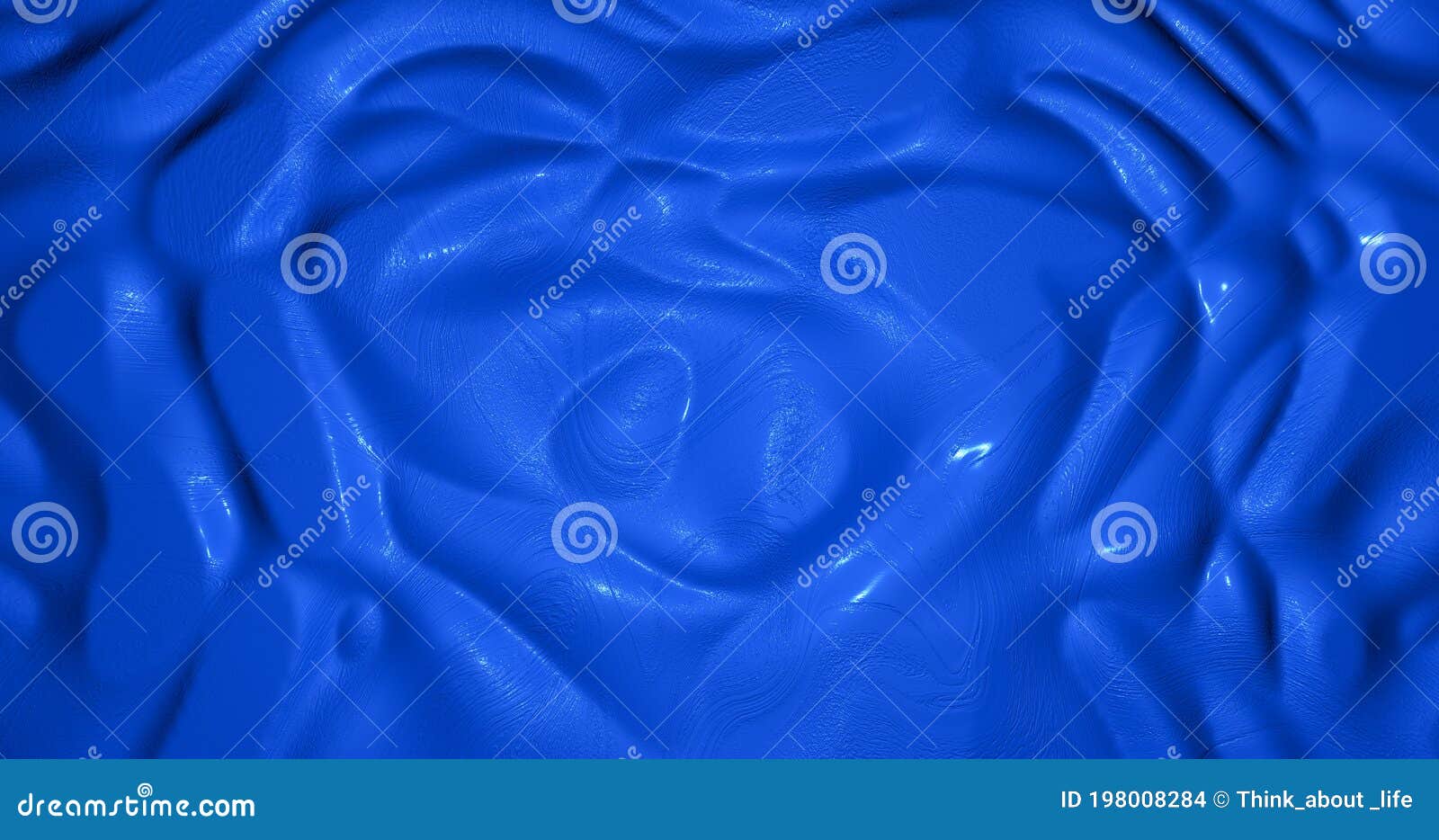 Abstract Blue Liquid Waving. Realistic 3d Rendered Animated Wave ...