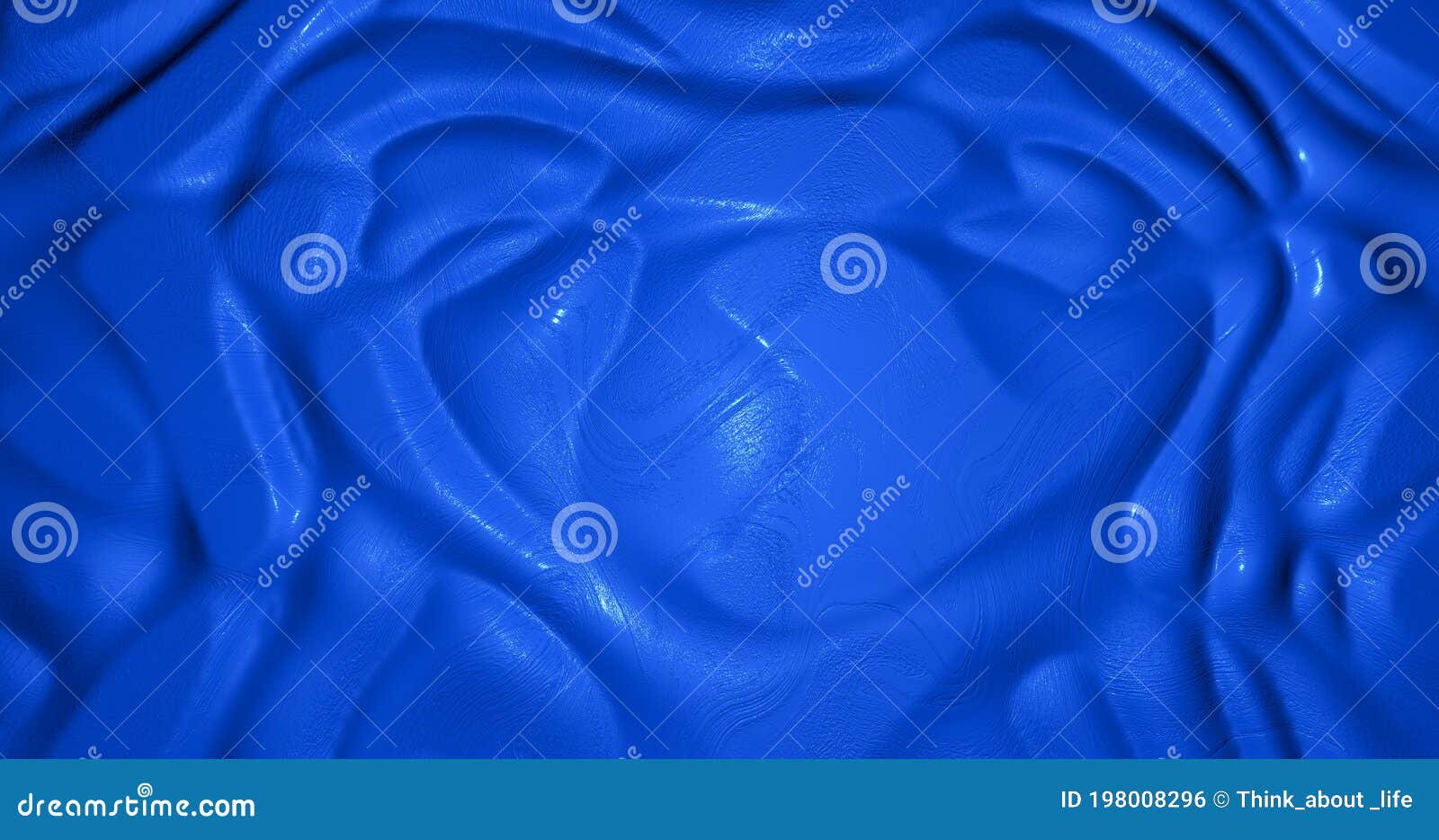 Abstract Blue Liquid Waving. Realistic 3d Rendered Animated Wave ...