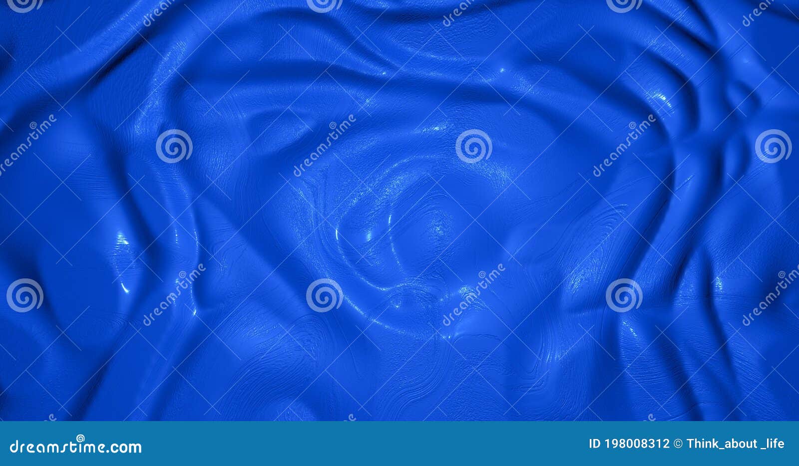 Abstract Blue Liquid Waving. Realistic 3d Rendered Animated Wave ...