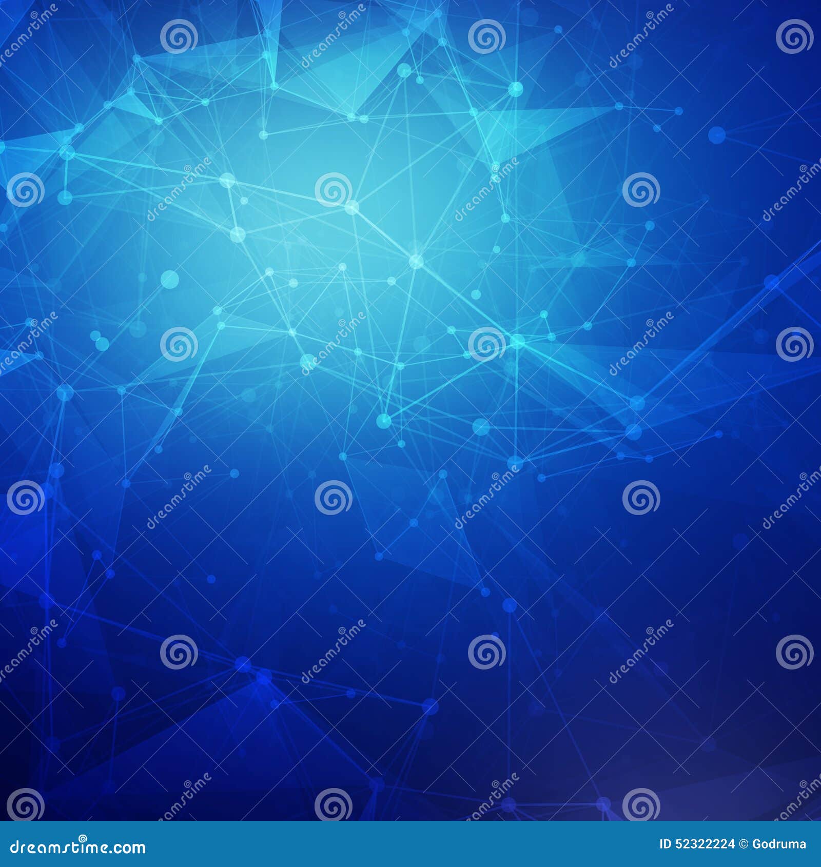 Abstract Blue Low Poly Bright Technology Vector Stock Vector ...