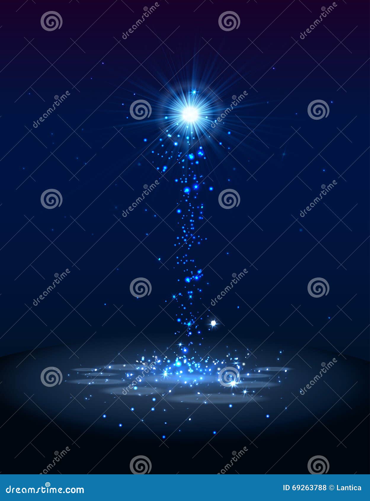 Abstract Blue Magic Light Background Stock Vector - Illustration of ...