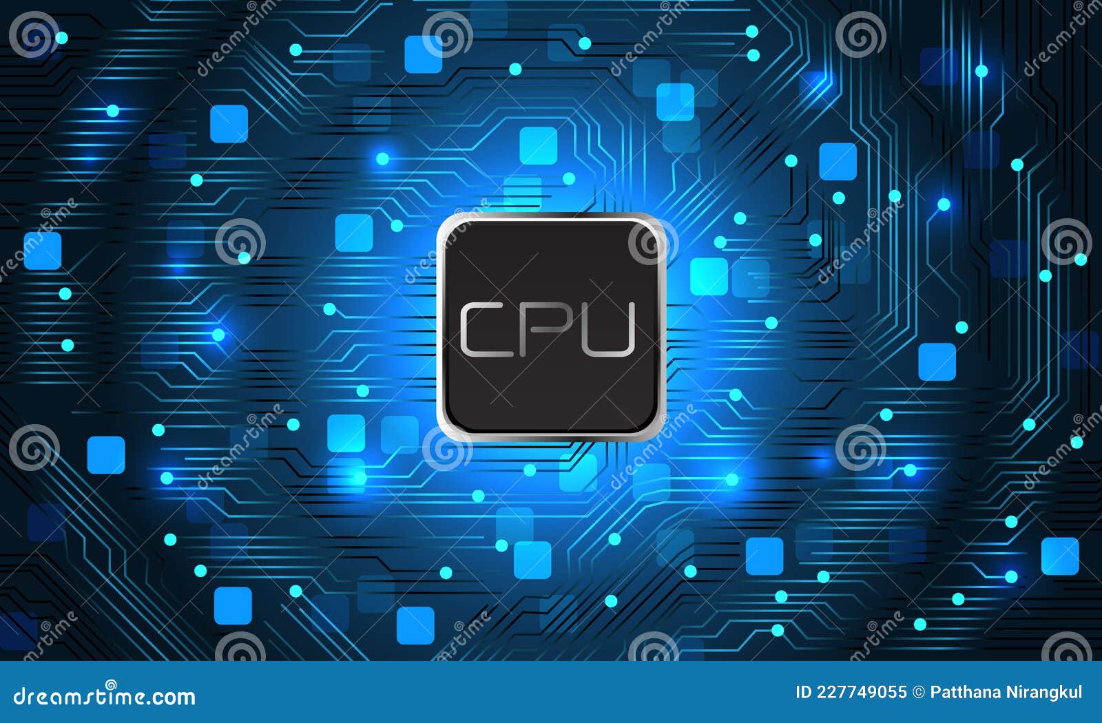 Abstract Blue Mainboard Computer Design Modern Futuristic Technology ...