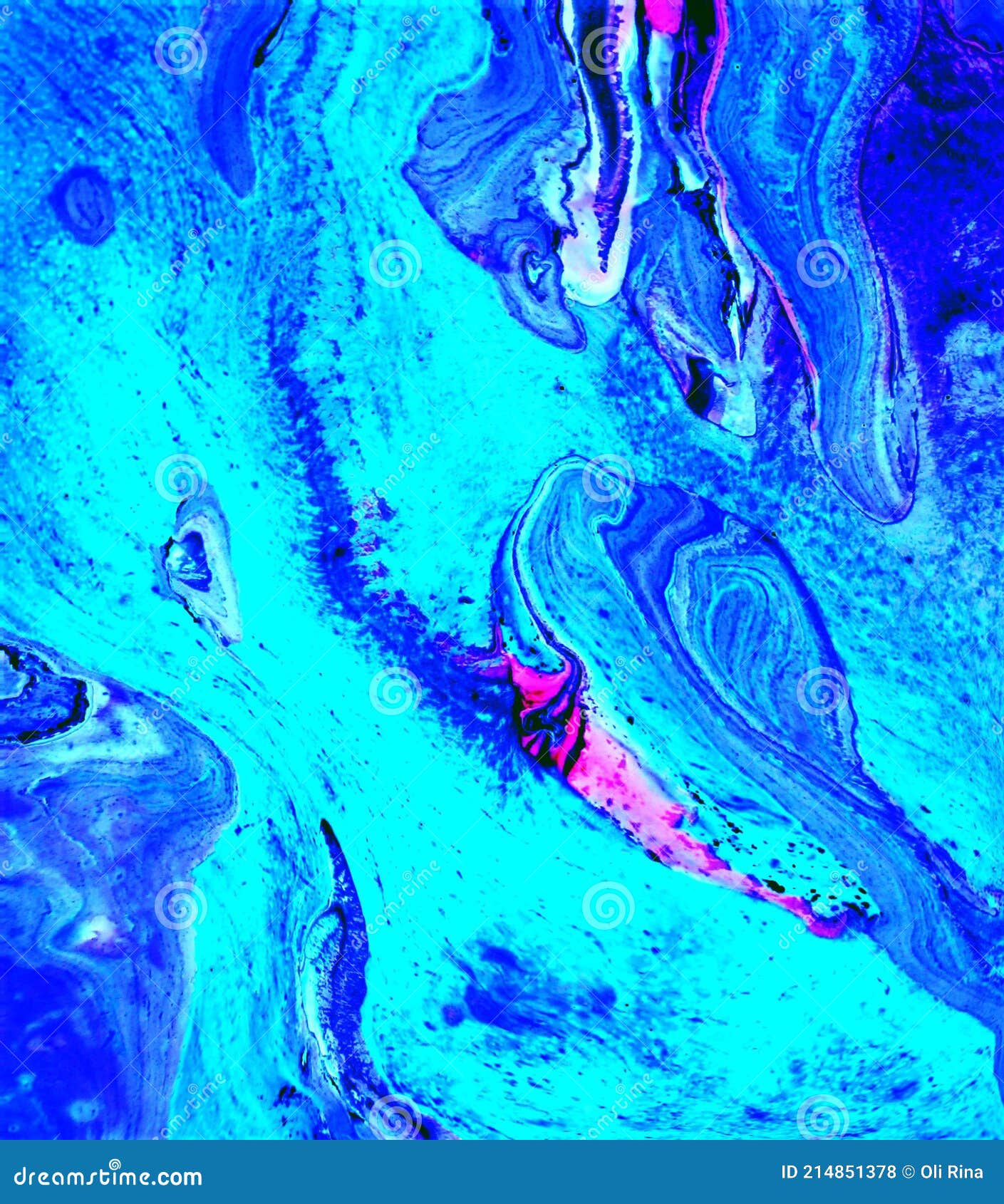 Abstract Blue Marble Background. the Effect of Natural Stone. Acrylic ...