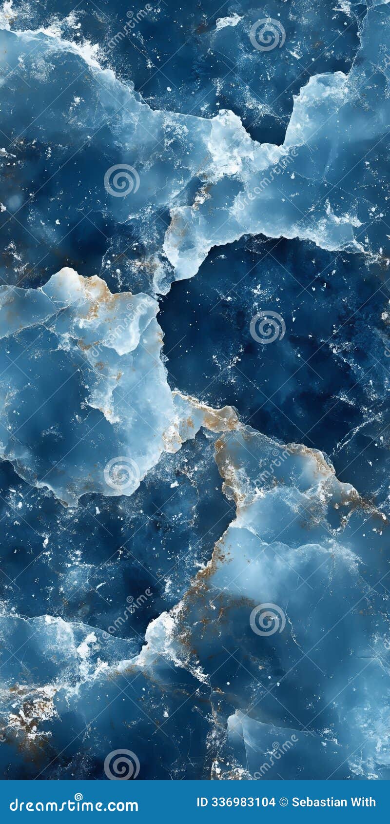 Abstract Blue Marble Texture with Intricate Patterns and Light ...