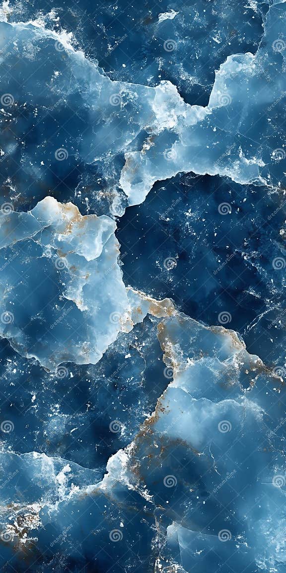 Abstract Blue Marble Texture with Intricate Patterns and Light ...