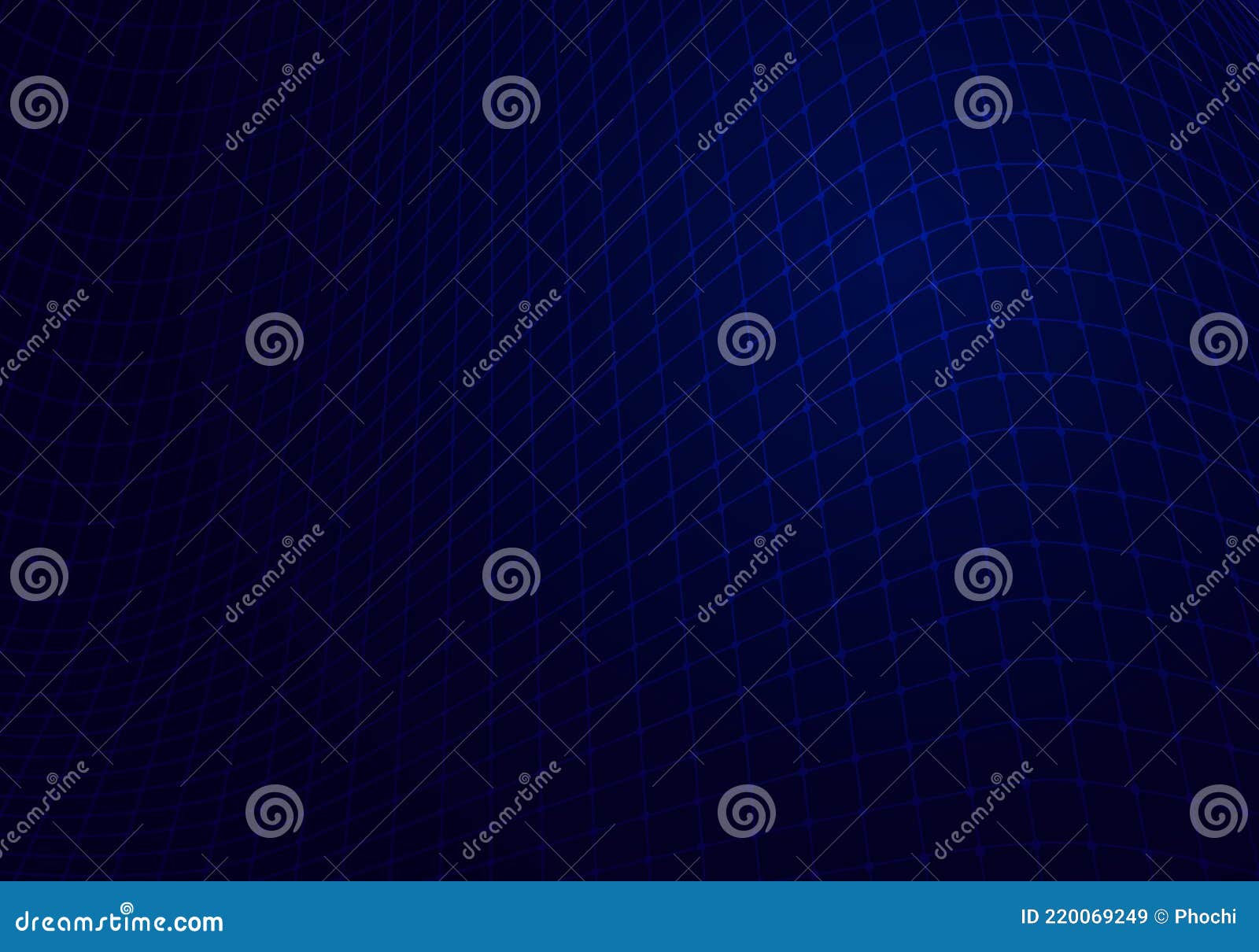 Abstract Blue Mesh Grid Network on Dark Background Technology Digital ...