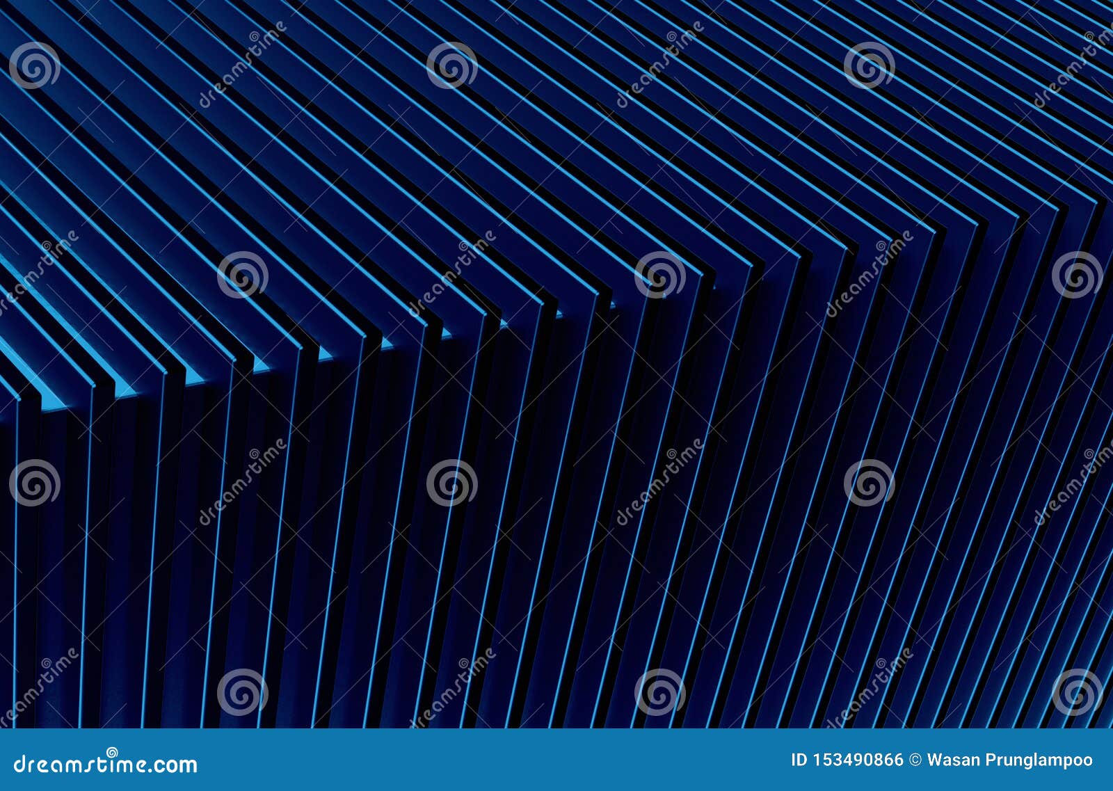 The Abstract Blue Metal Pattern Background. 3D Illustration Stock ...
