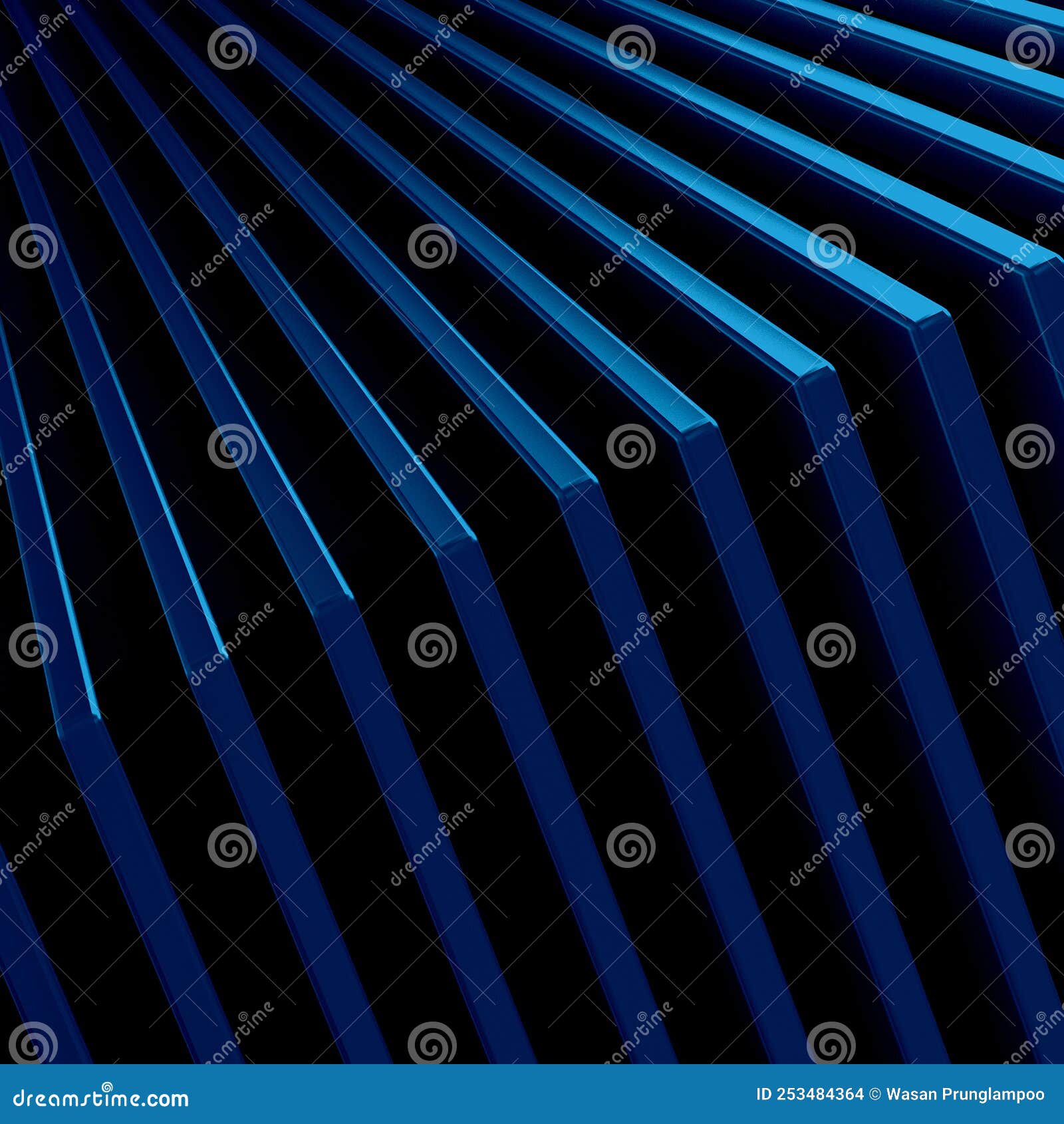 The Abstract Blue Metal Pattern Background. 3D Illustration Stock ...