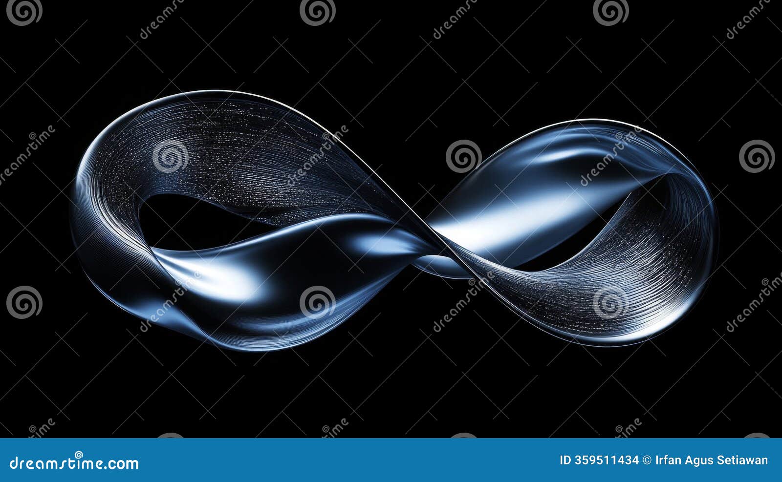 Abstract Blue Metallic Infinity Symbol Stock Illustration ...