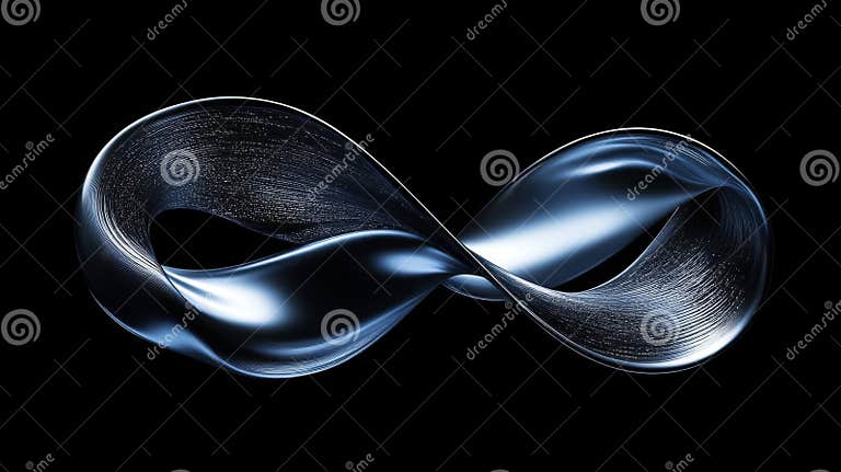 Abstract Blue Metallic Infinity Symbol Stock Illustration ...