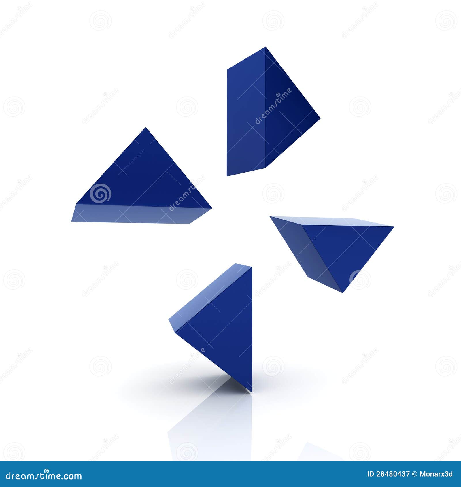 Abstract Blue Metallic Symbol with Direction Arrow Stock Illustration ...