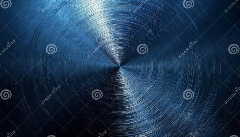 Abstract Blue Metallic Texture with Circular Patterns Stock ...