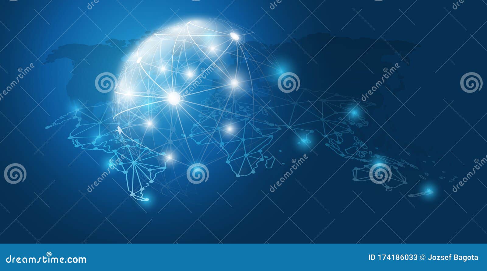 Abstract Blue Minimal Style Cloud Computing, Networks Structure ...