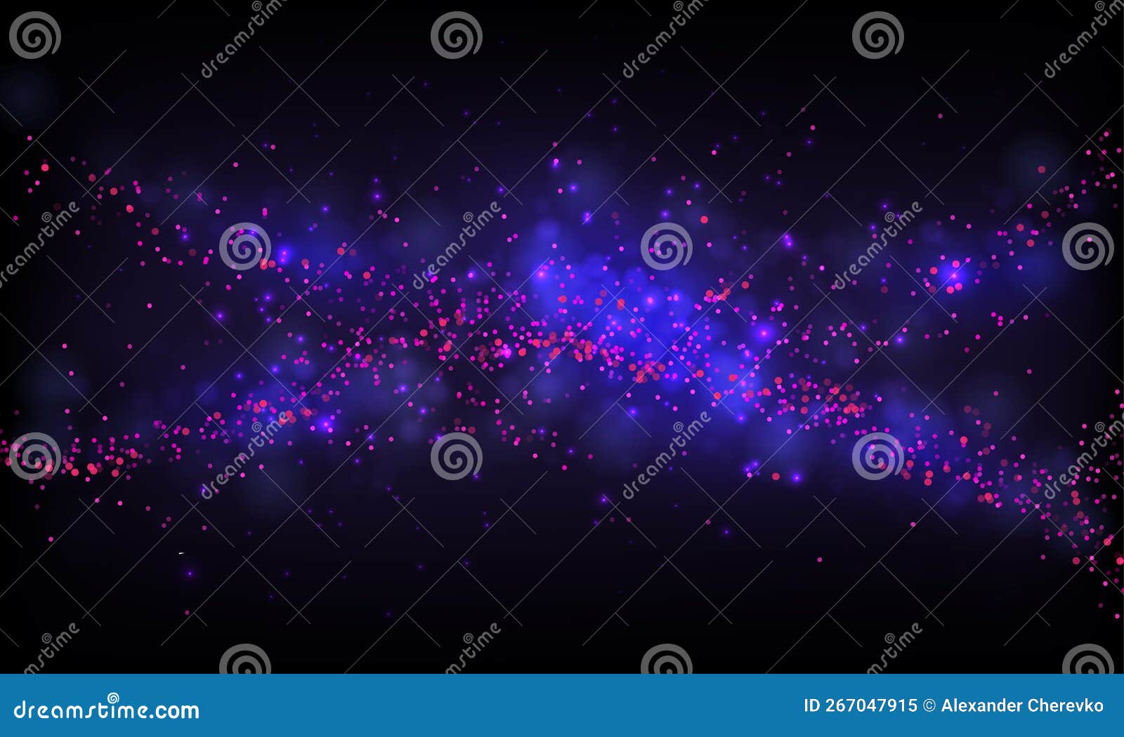 Abstract Blue Mist Element on Black Background Stock Vector ...