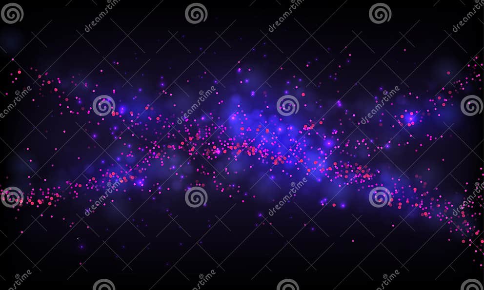 Abstract Blue Mist Element on Black Background Stock Vector ...