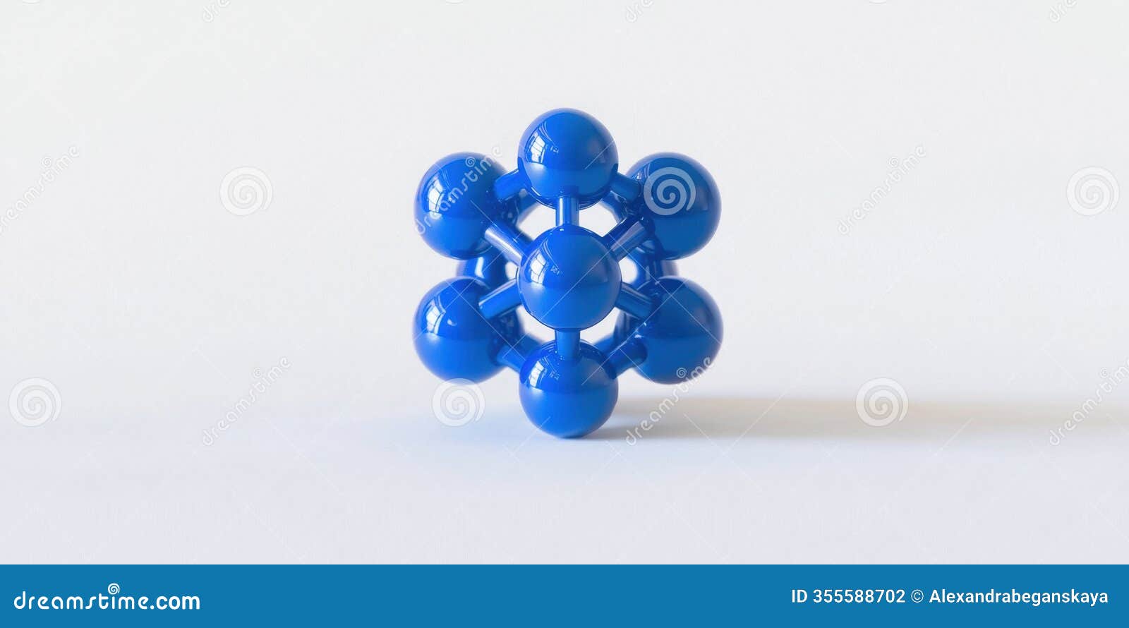 Abstract Blue Molecular Structure on White Background Stock ...