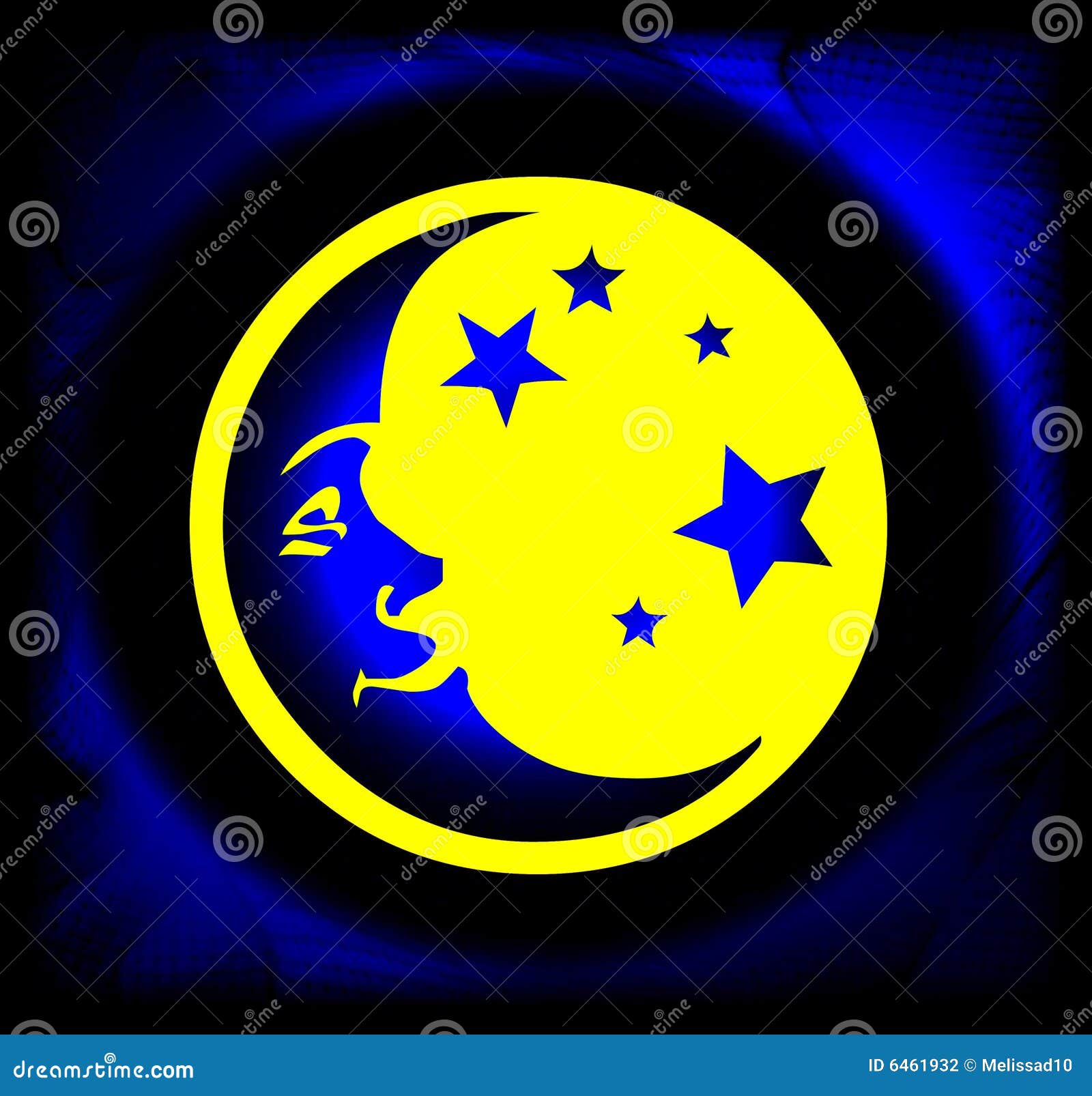 Abstract blue moon stock illustration. Illustration of paper - 6461932