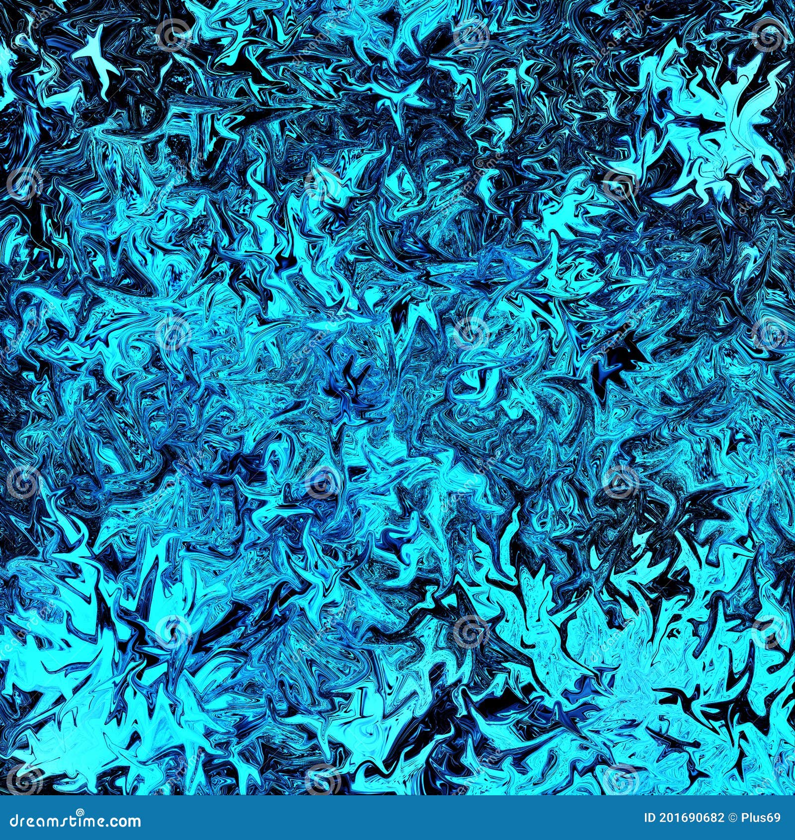 Abstract Blue Mosaic Patterns in the Background Stock Illustration ...