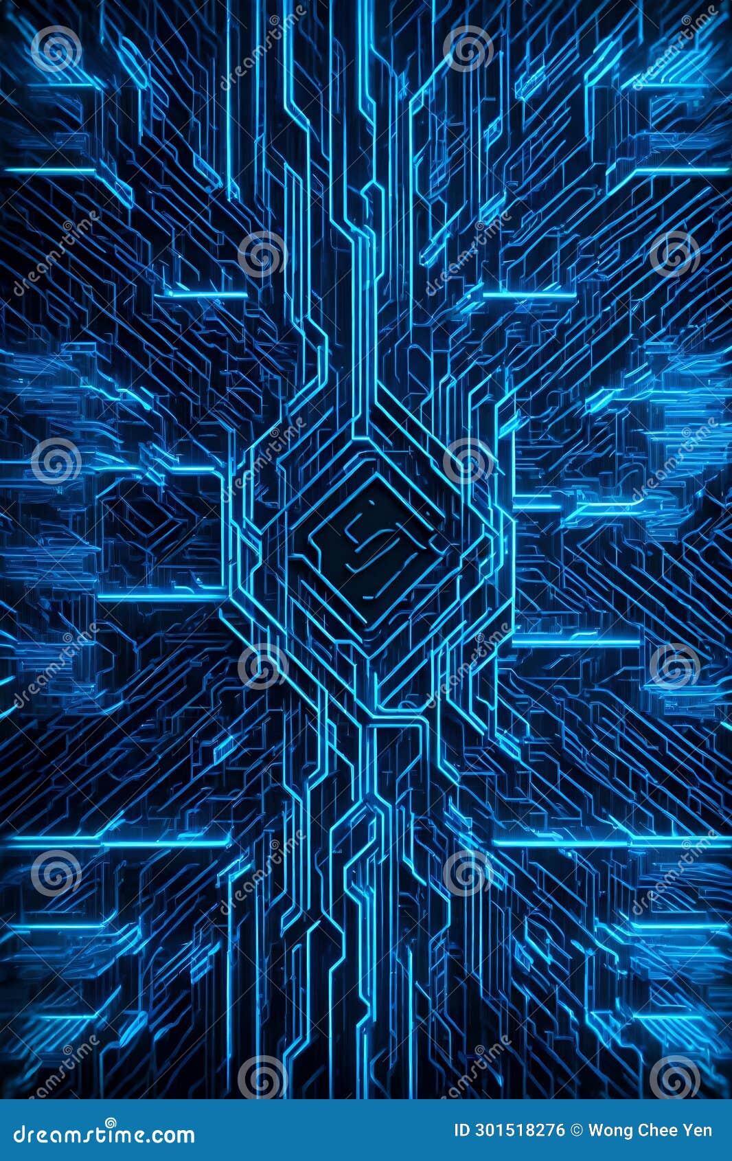 Abstract Blue Motherboard PCB Trace Lines Pattern Design Wallpaper ...