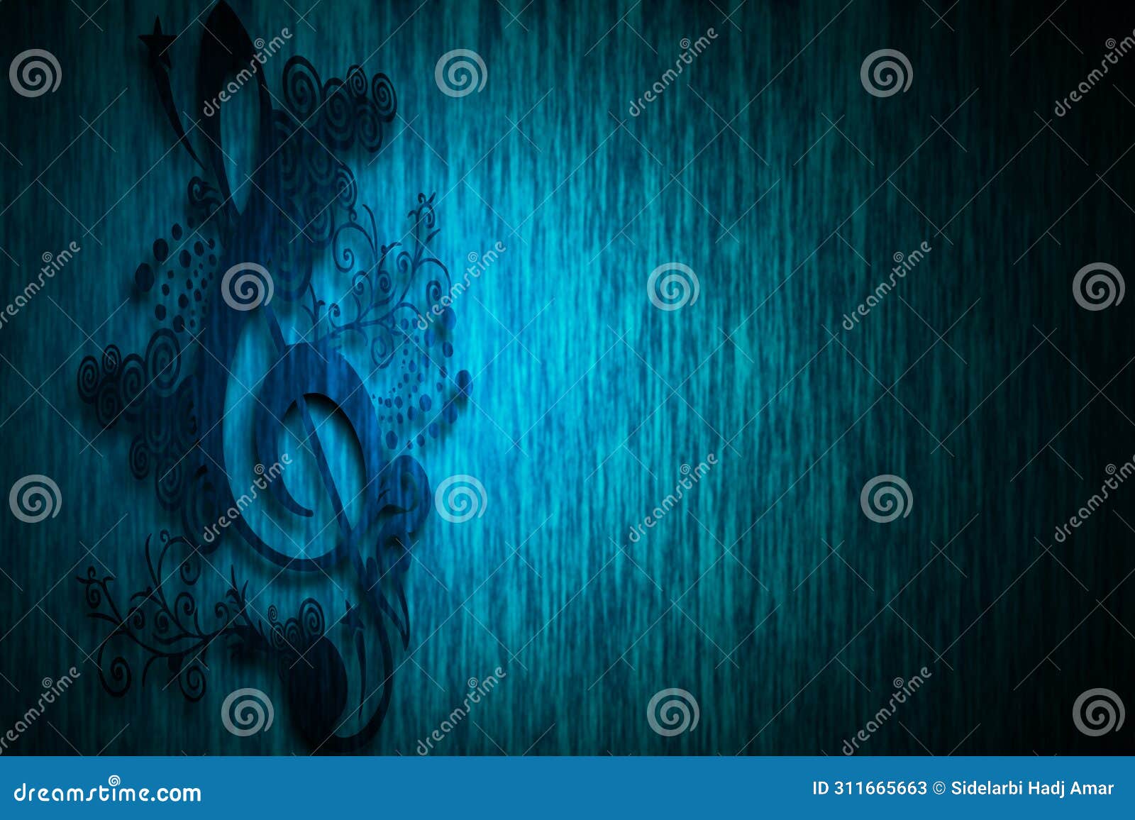 Abstract Blue Music Background Stock Image - Image of design, digital ...