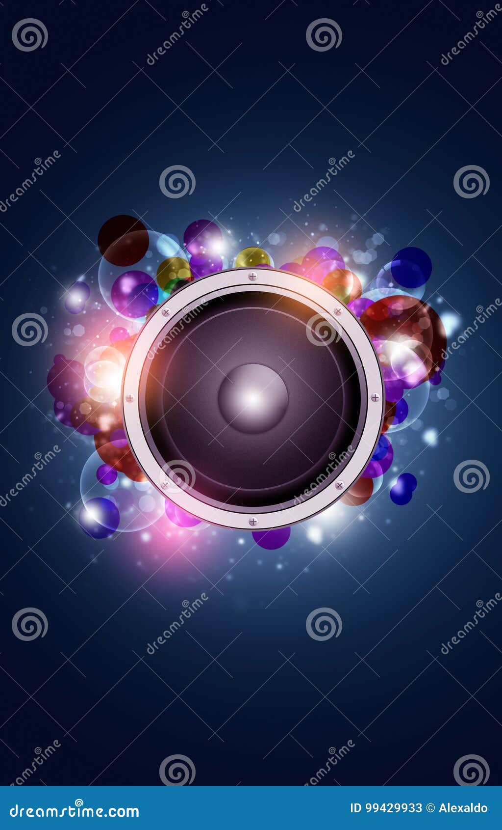 Abstract Blue Music Background Stock Illustration - Illustration of ...