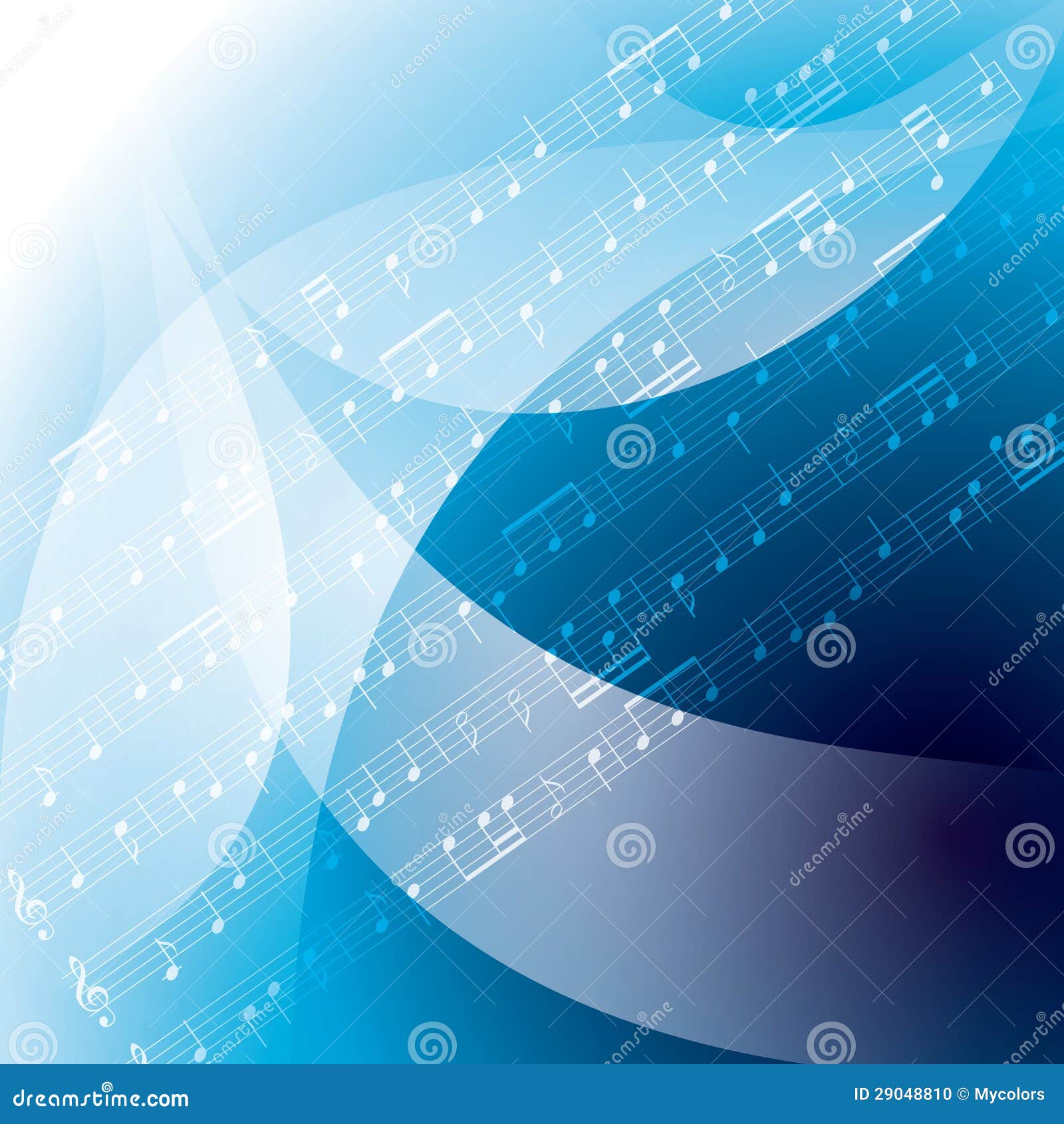 Blue Musical Notes Color Spectrum Stock Photo | CartoonDealer.com #36588360