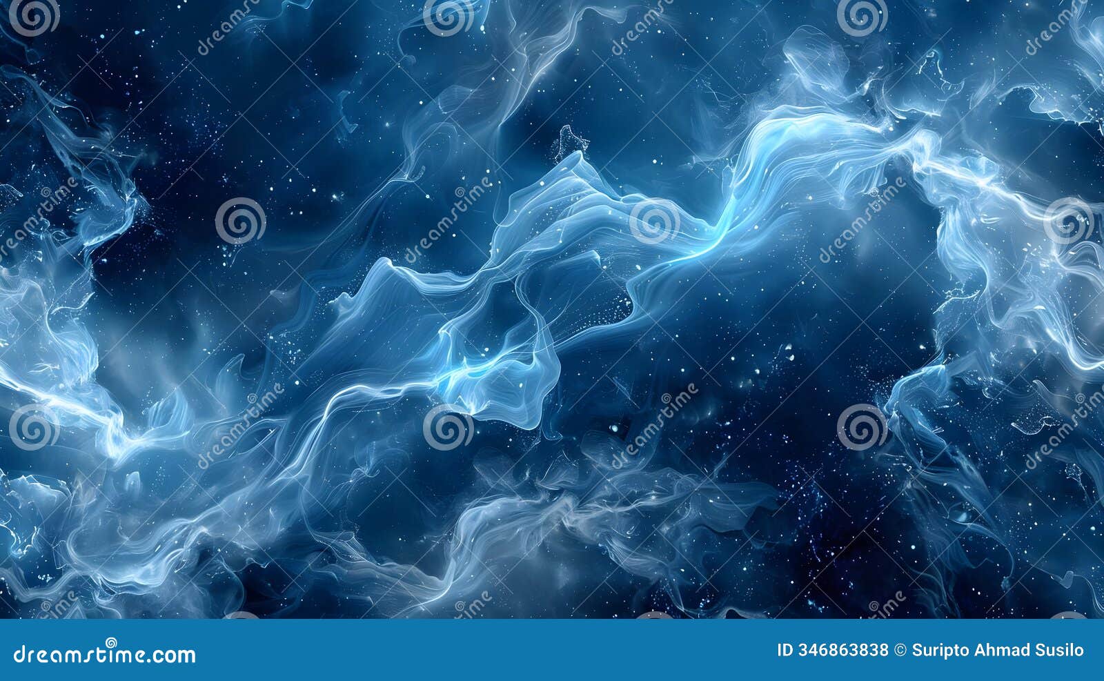 Abstract Blue Nebula Background Illustration Stock Illustration ...