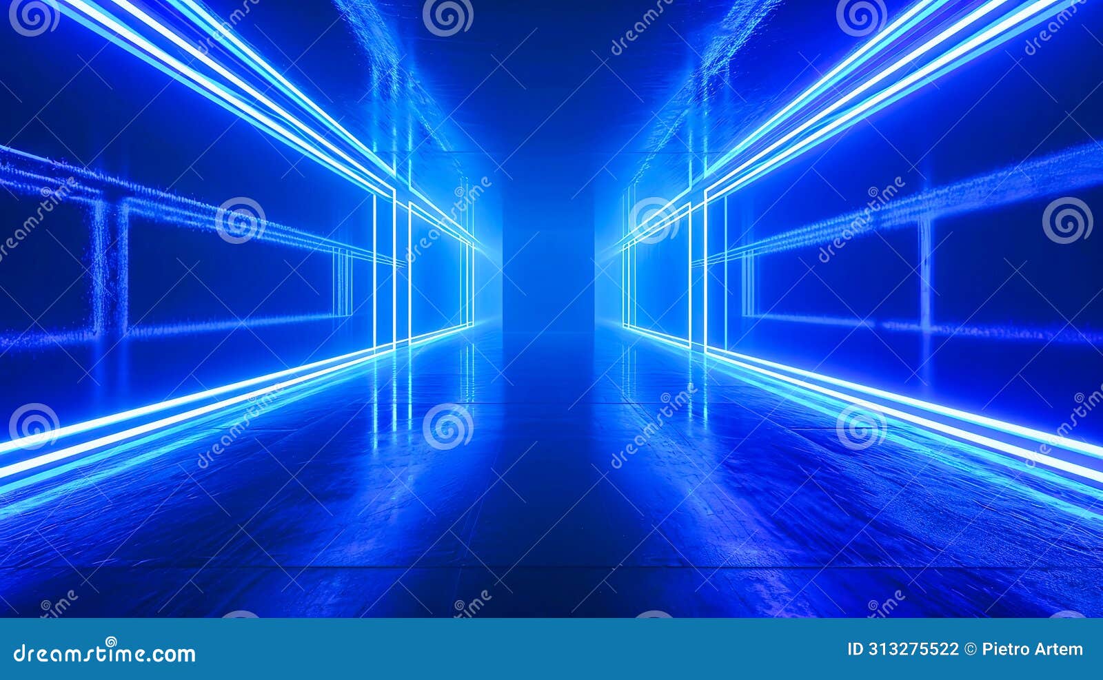 Abstract Blue Neon Background in Hi-tech Style Stock Photo - Image of ...