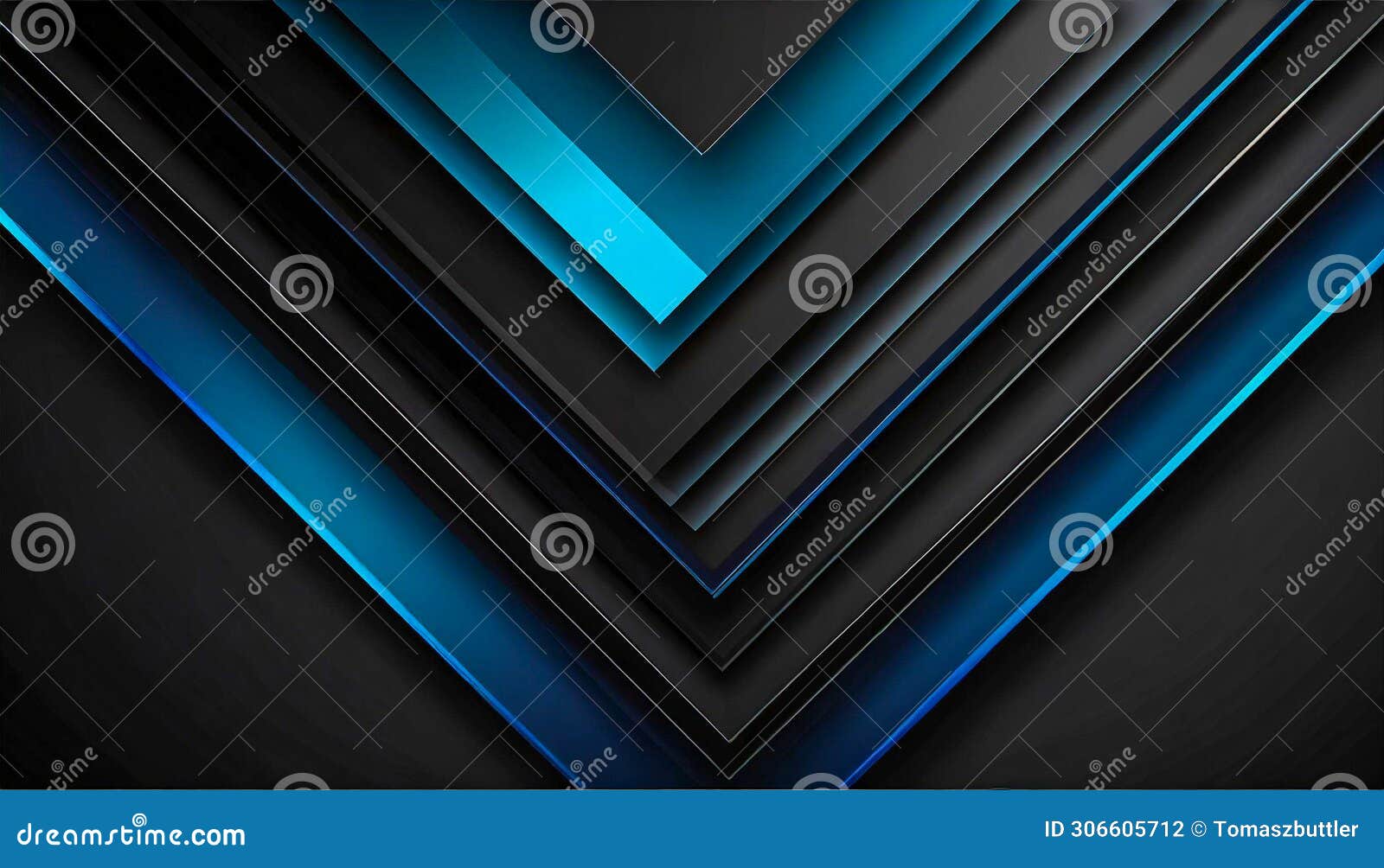 Abstract Blue Neon Metallic Black Modern Tech Design Template ...