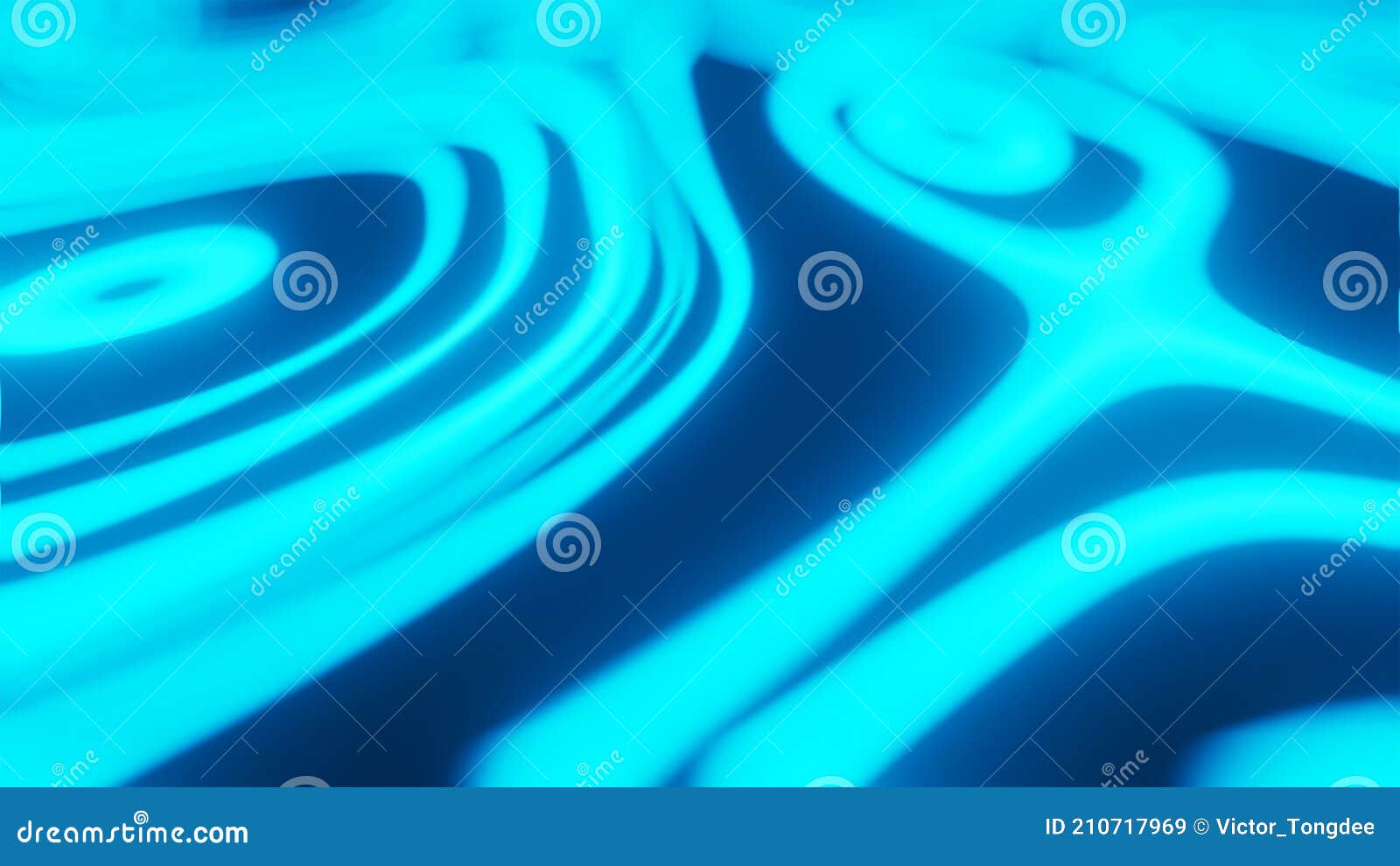 An Abstract Blue Neon Surface 3D Render Stock Illustration ...